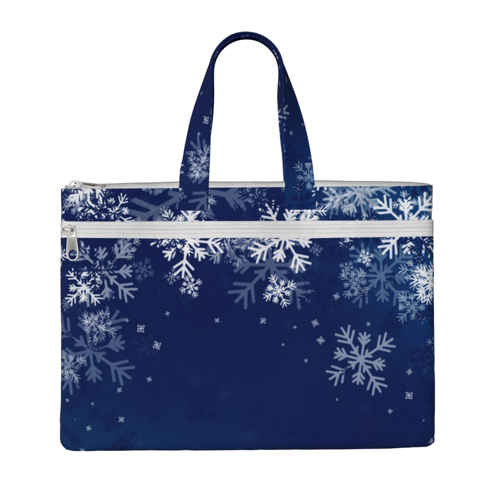 Kdxio Christmas Blue File Tote Document Bag Business Briefcase Bag ...