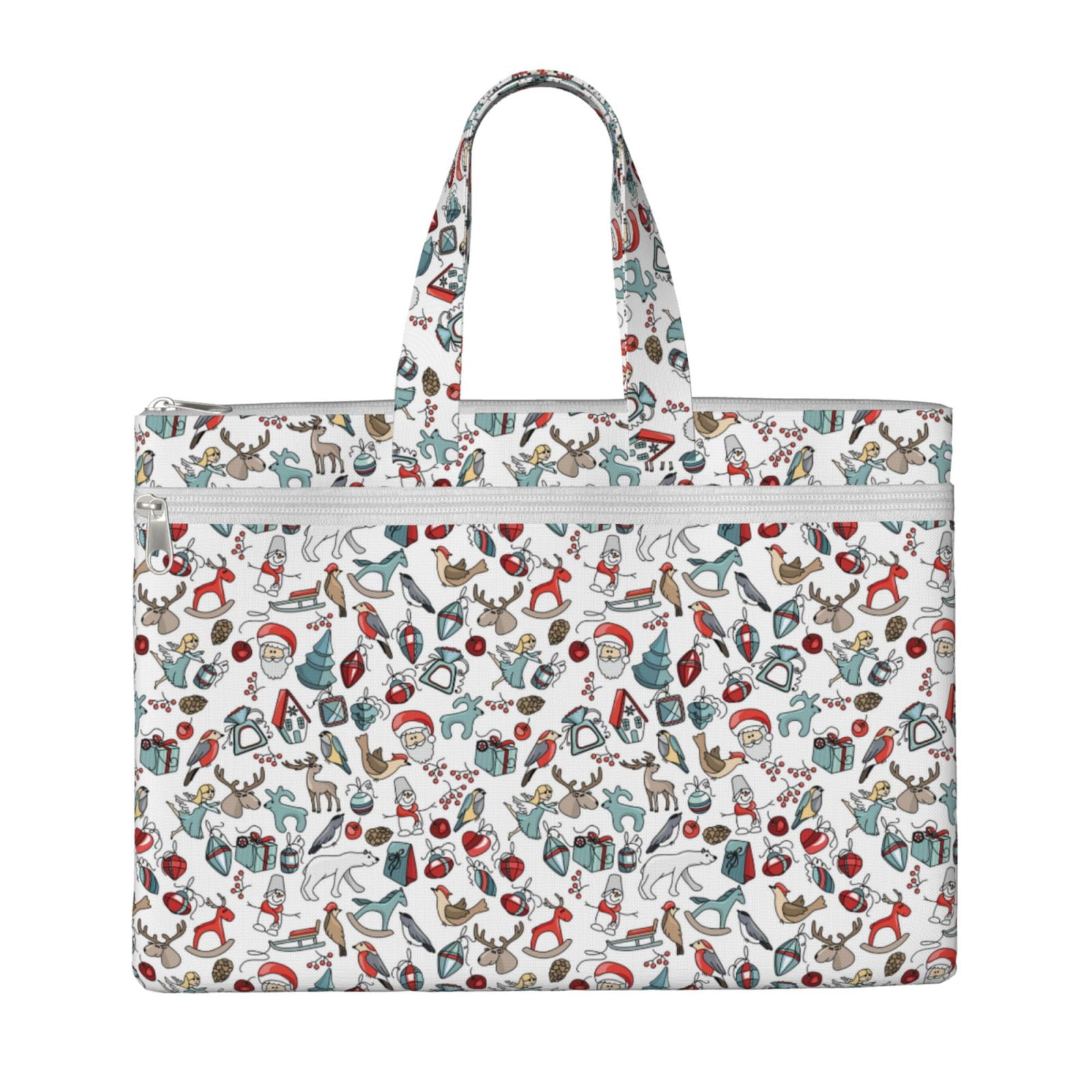 Kdxio Christmas Elements File Tote Document Bag Business Briefcase Bag ...