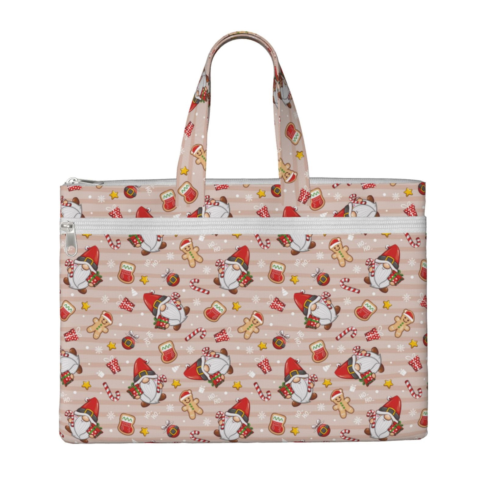 Kdxio Christmas Gnomes Santa Claus File Tote Document Bag Business ...