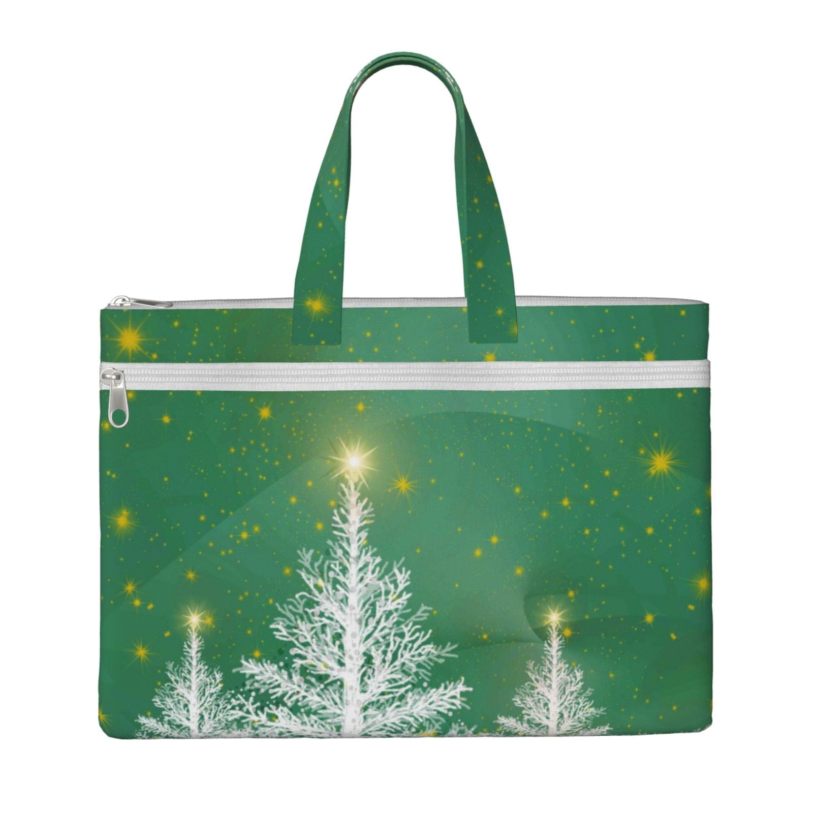 Kdxio Christmas Green File Tote Document Bag Business Briefcase Bag ...