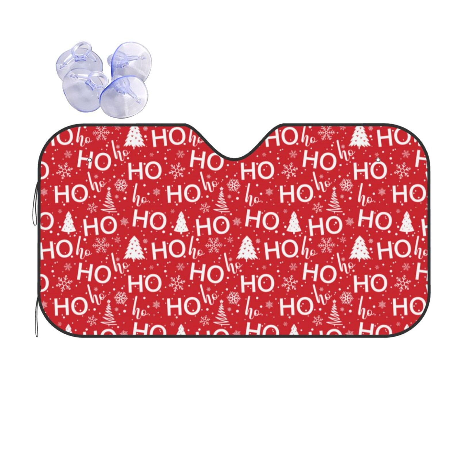 Kdxio Christmas Hohoho Print Front Windshield Sun Shade,Folding Auto ...