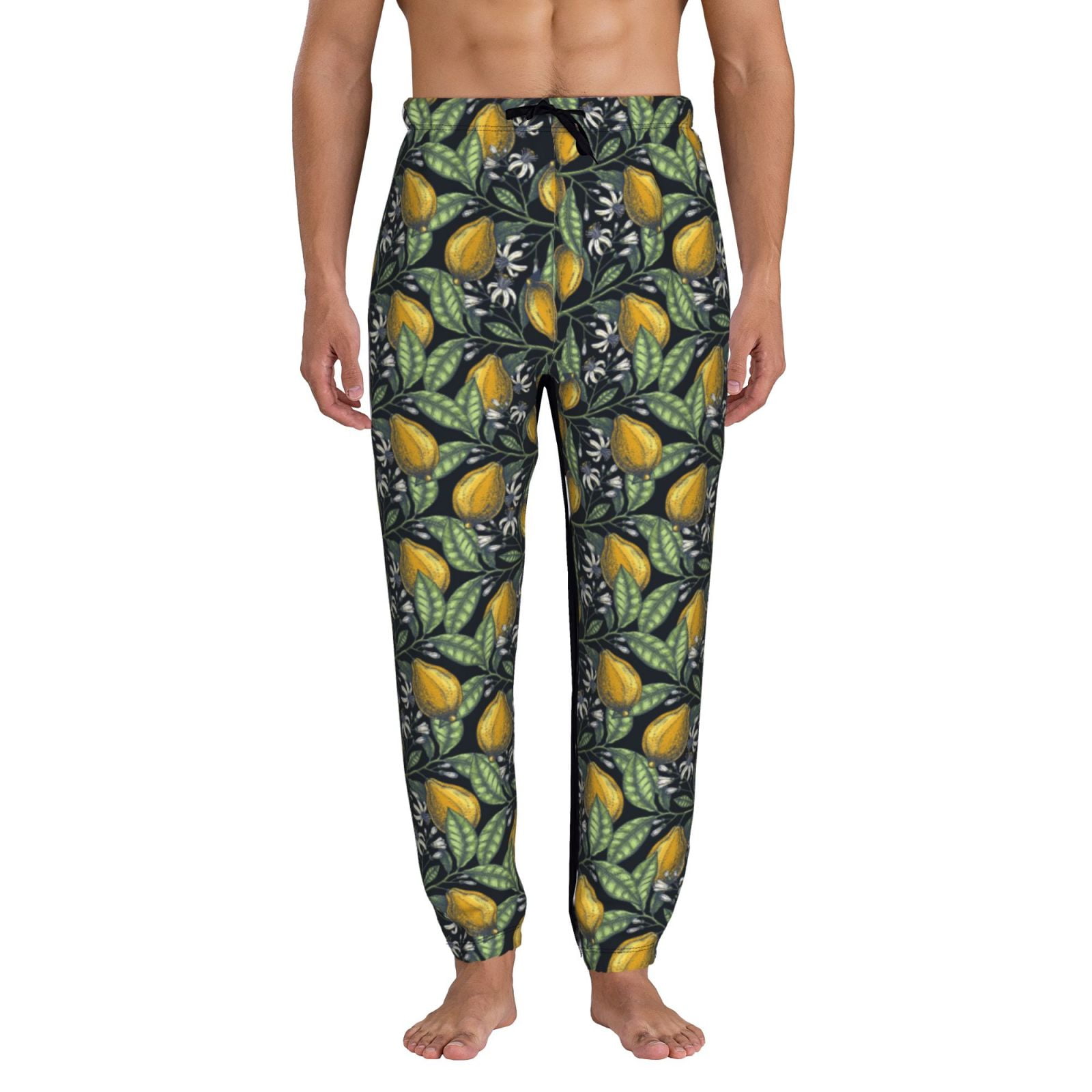 Kdxio Citrus Fruits Elegant Lemons Pattern Joggers,Sweatpants for Men ...
