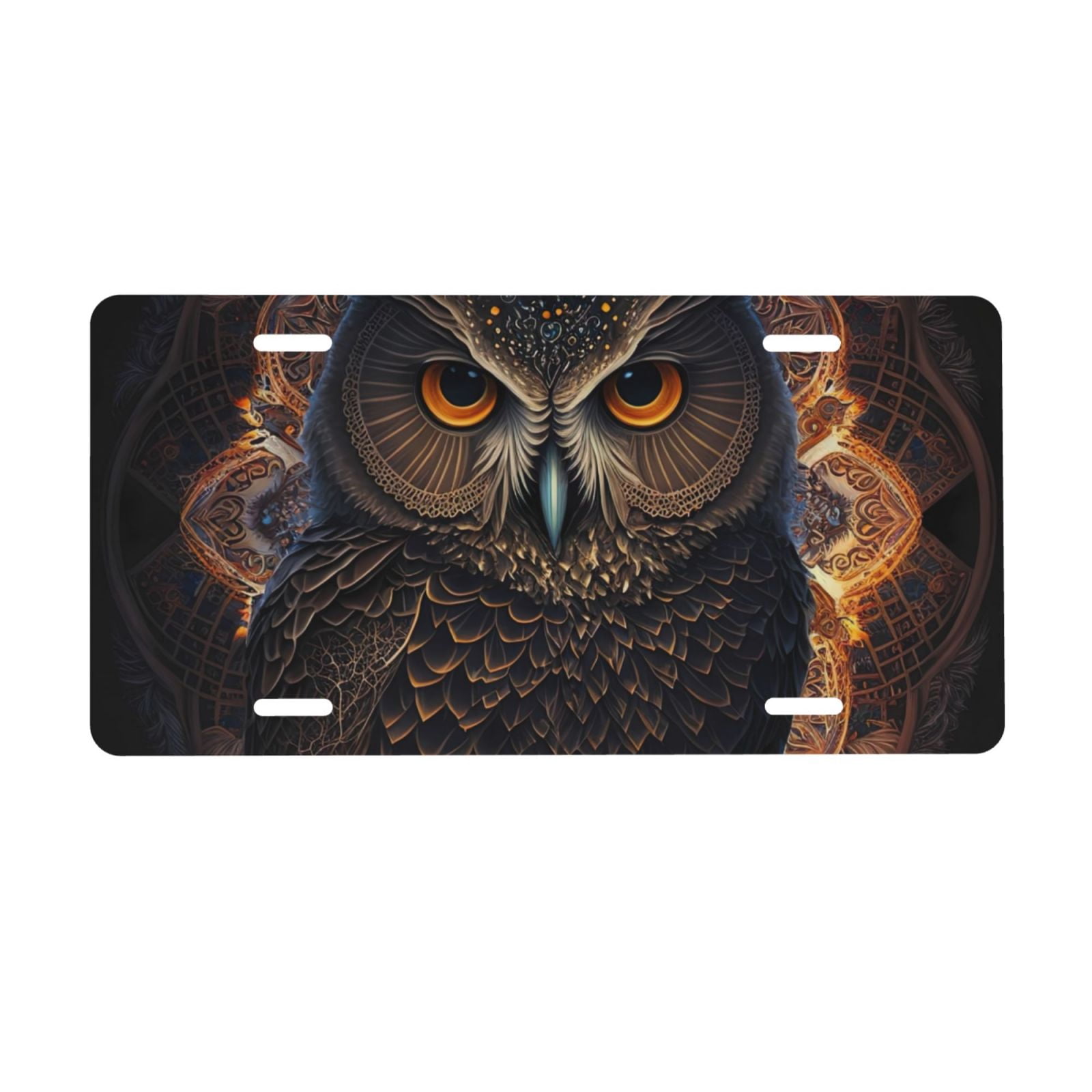 Kdxio Classical Style Brown Owl License Plate Car Front License Plate ...