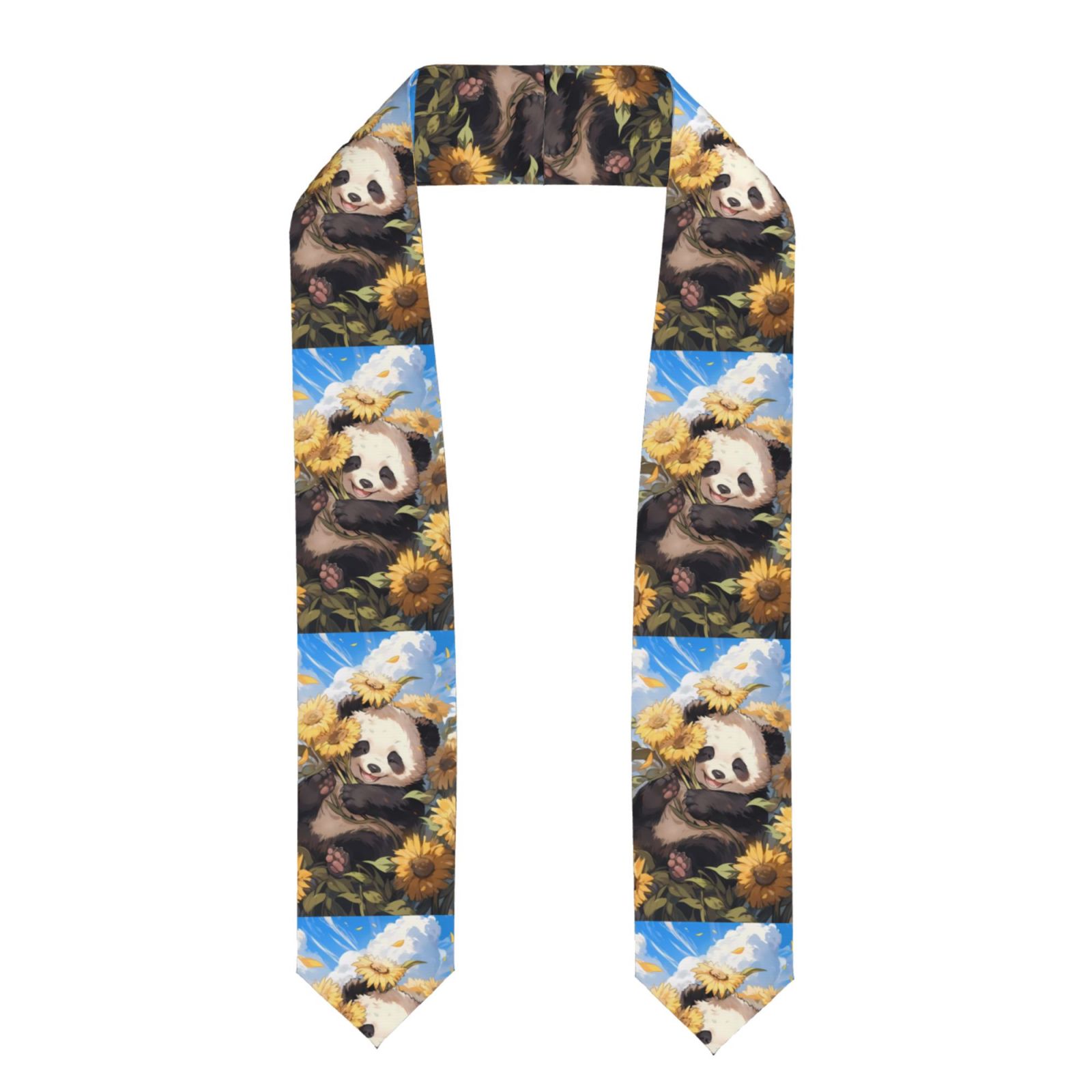 Kdxio Clear Sky Cute Sunflower Panda Graduation Stole Class, Graduation ...