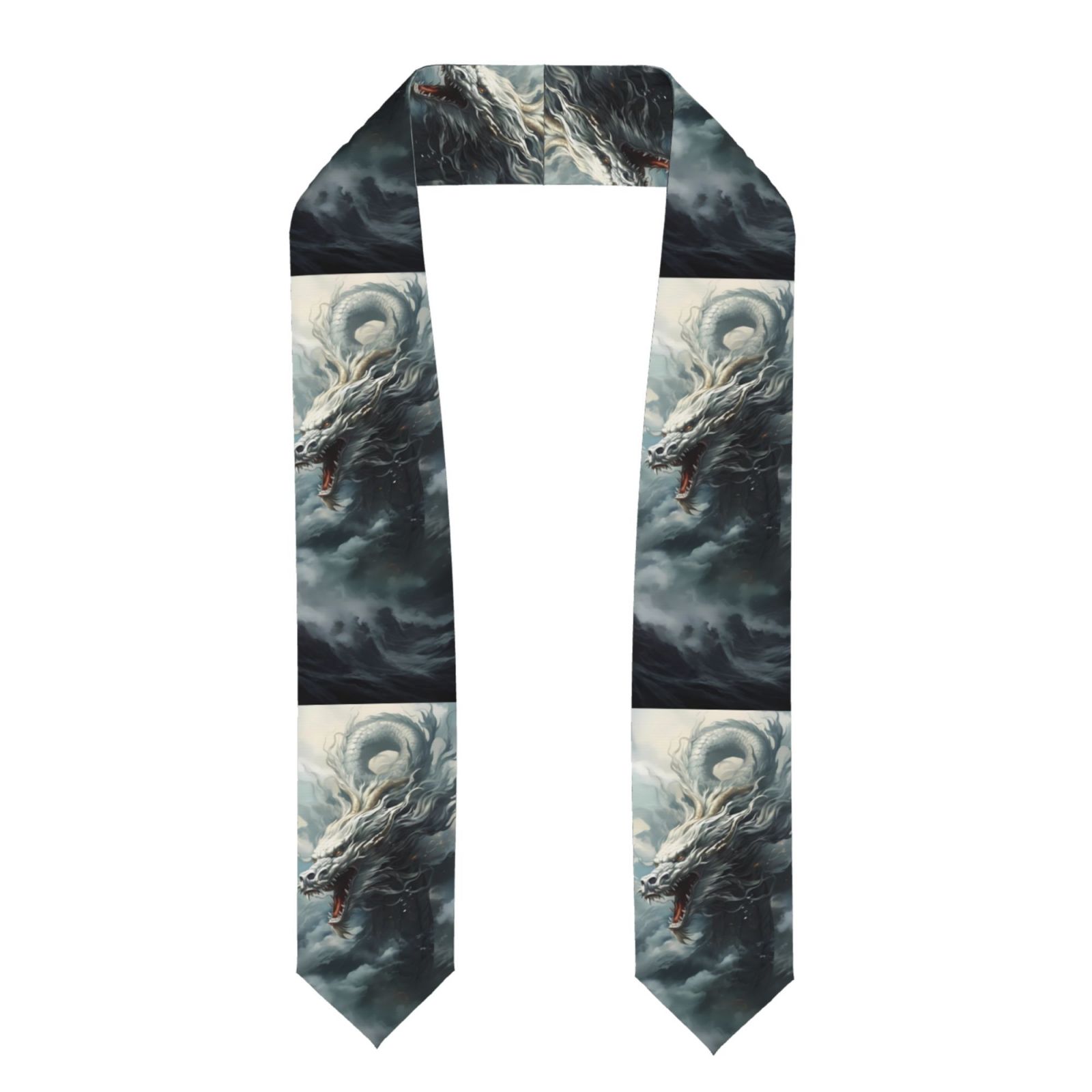 Kdxio Cloud White Dragon Graduation Stole Class, Graduation Sash ...