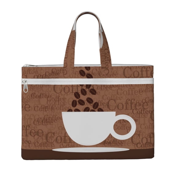 Kdxio Coffee Cafe Cup File Tote Document Bag Business Briefcase Bag ...