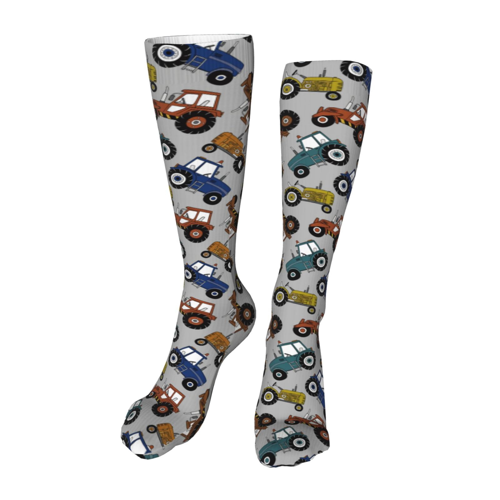 Kdxio Color Tractor Funny Silky Novelty Funky Long Knee High Socks Soft ...