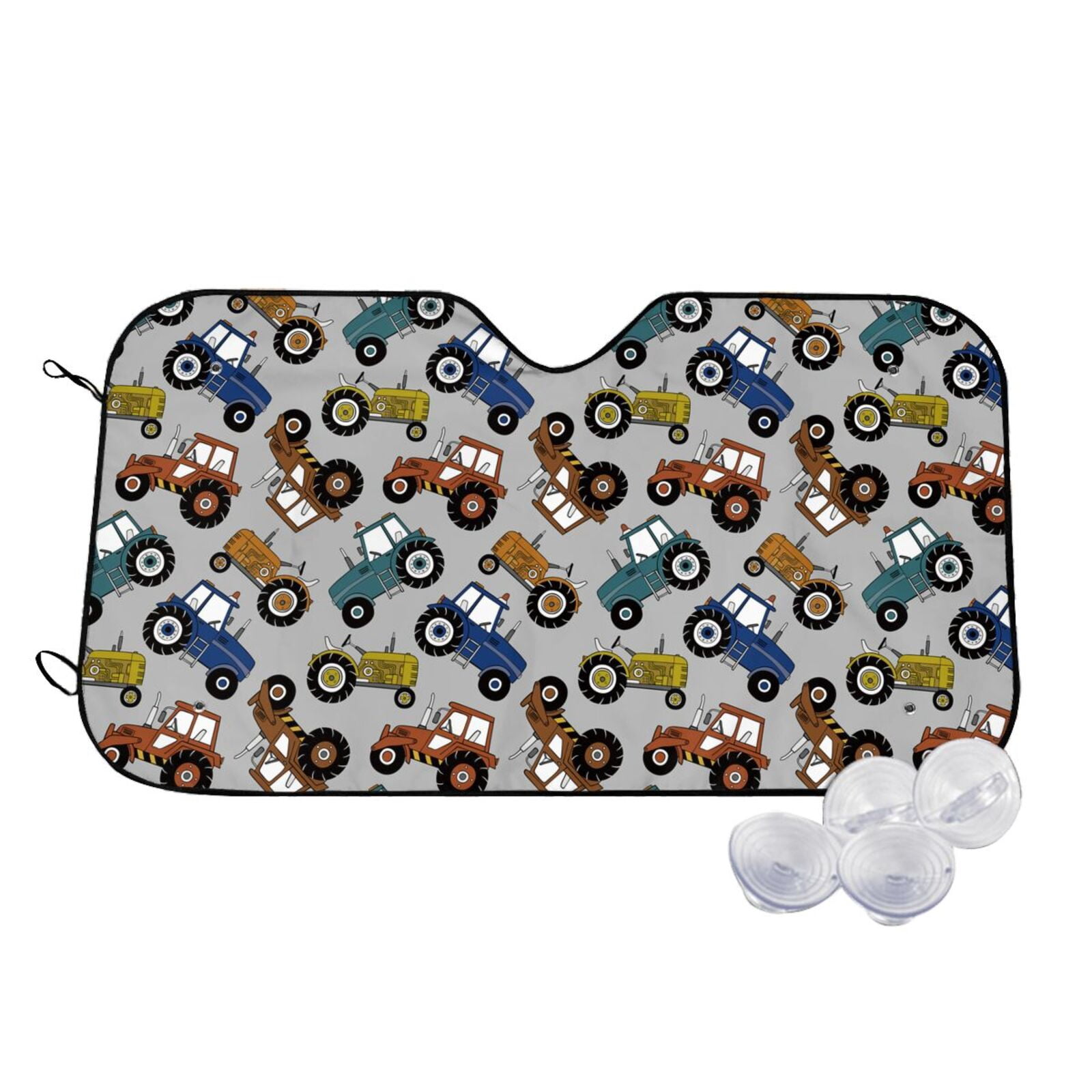 Kdxio Color Tractor Print Windshield Sun Shade,UV Rays and Sun Heat ...