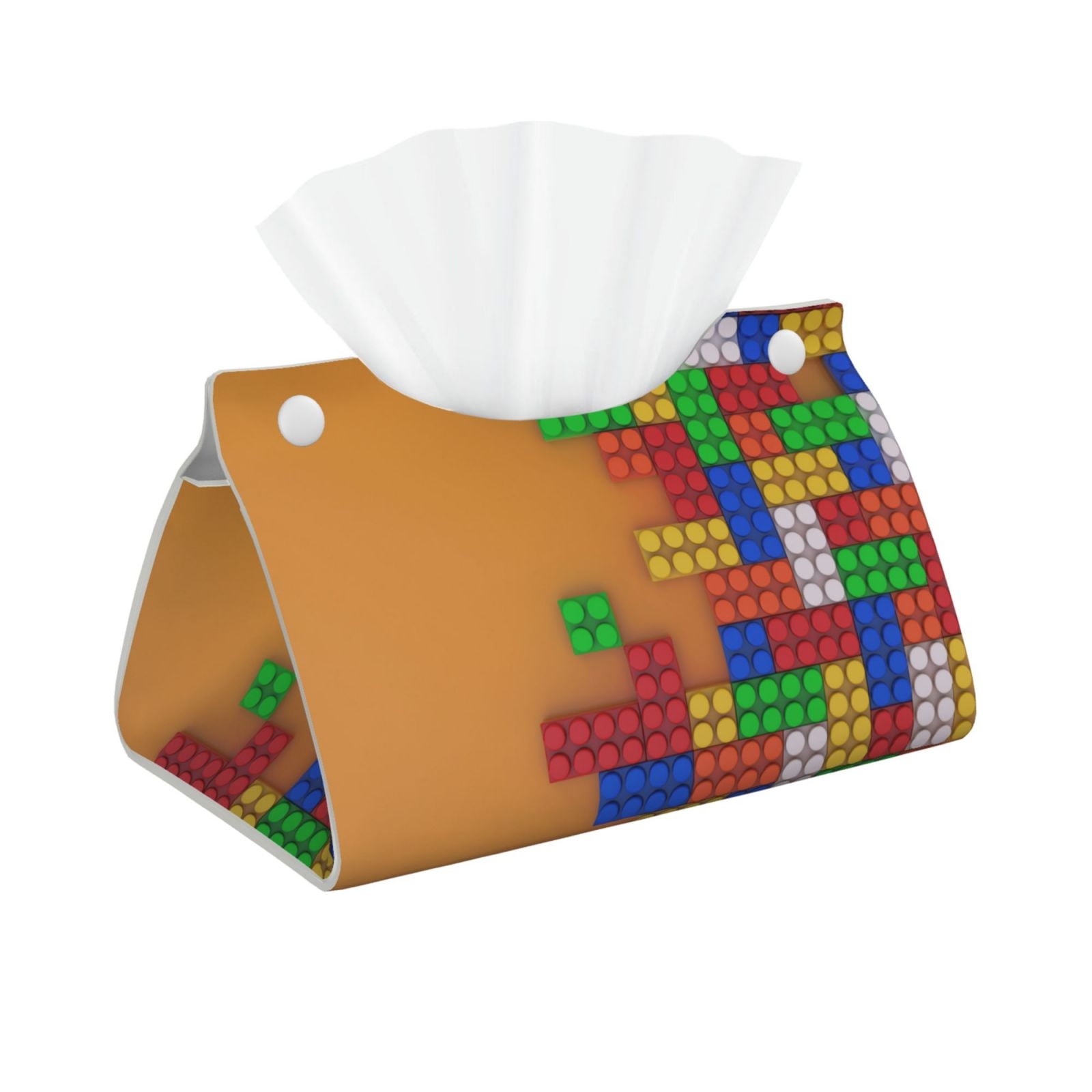 Kdxio Colorful Building Blocks A Print Tissue Box Cover,Modern PU ...