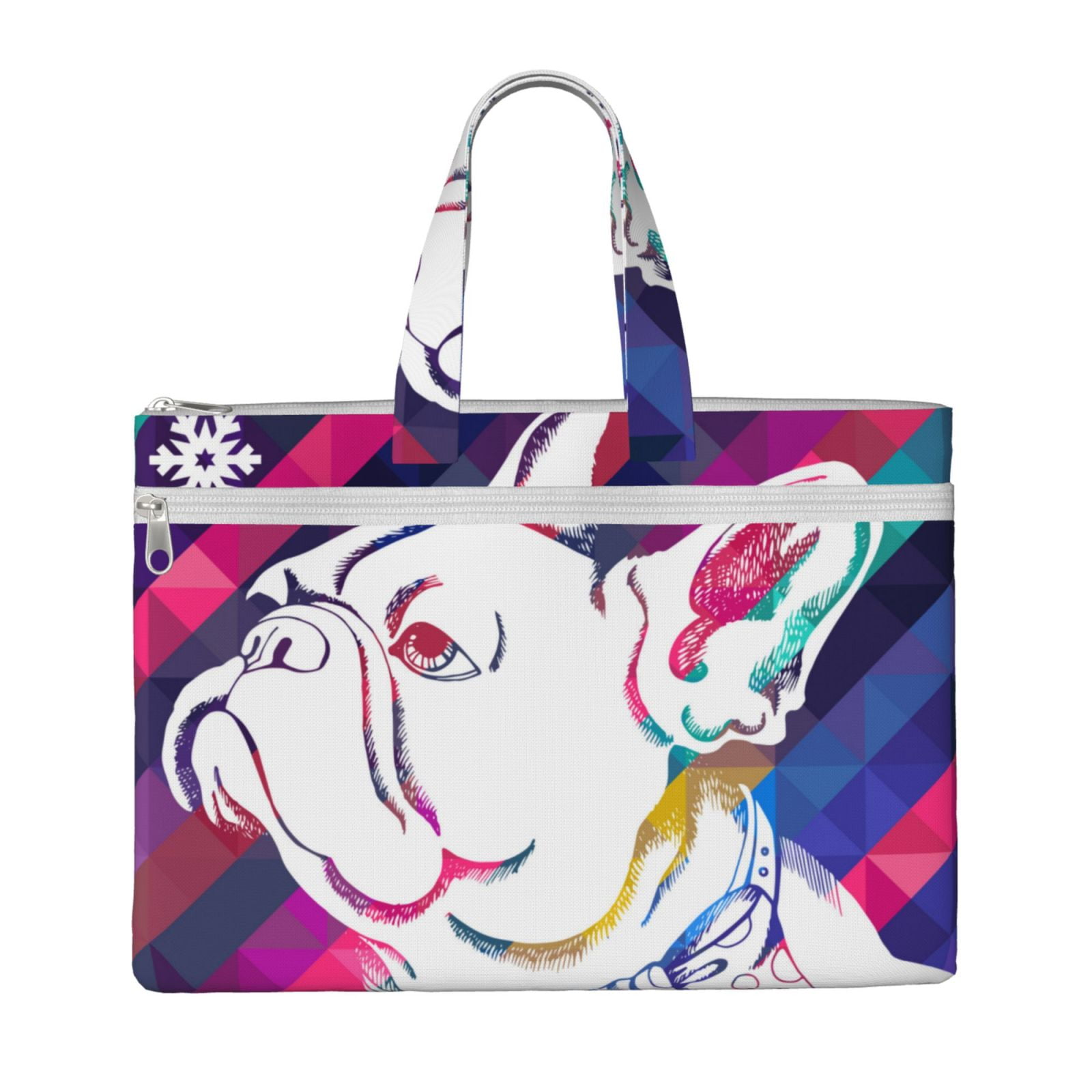 Kdxio Colorful Bulldog File Tote Document Bag Business Briefcase Bag ...