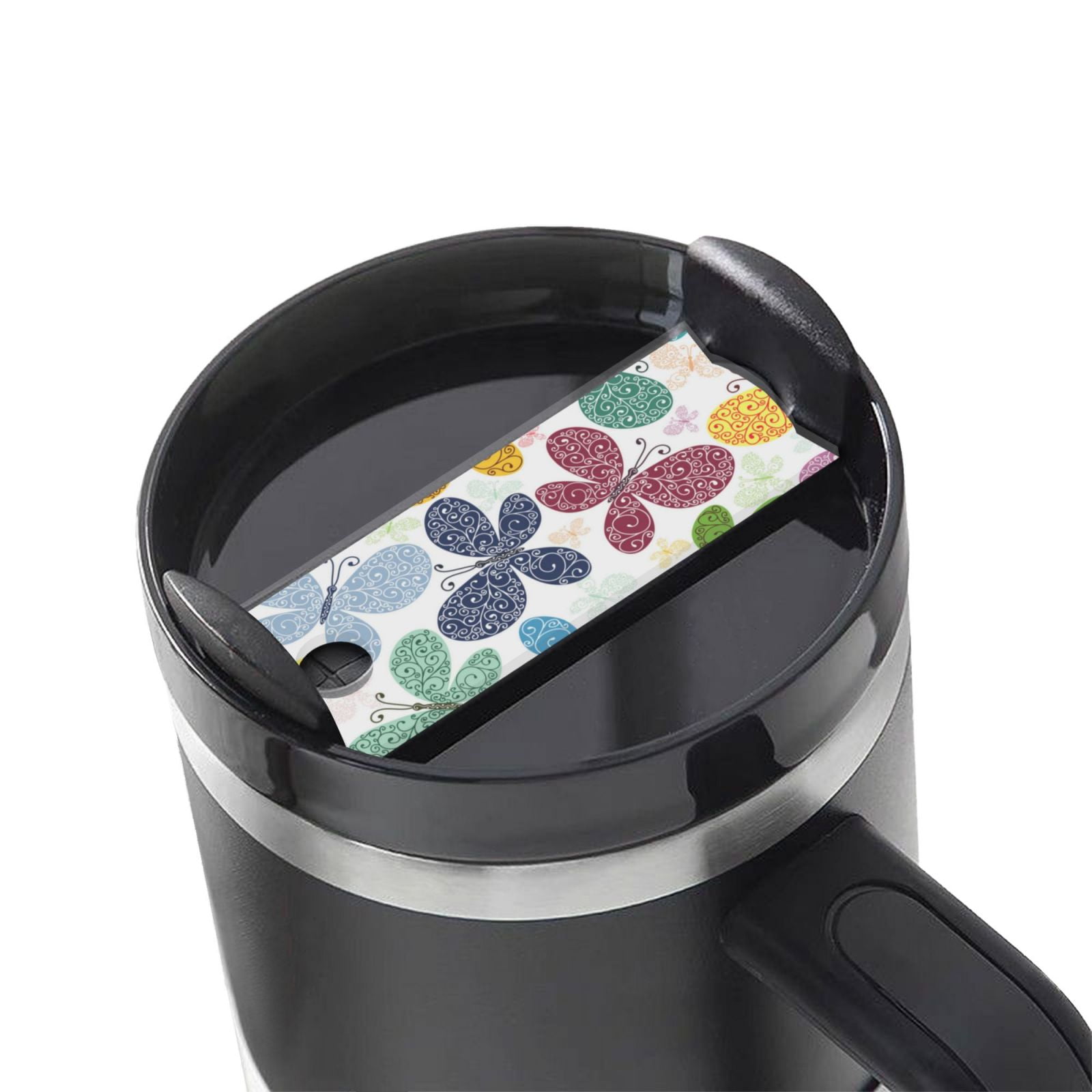 Kdxio Colorful Butterflies Name Plate Compatible Stanley Cups Name Tag ...