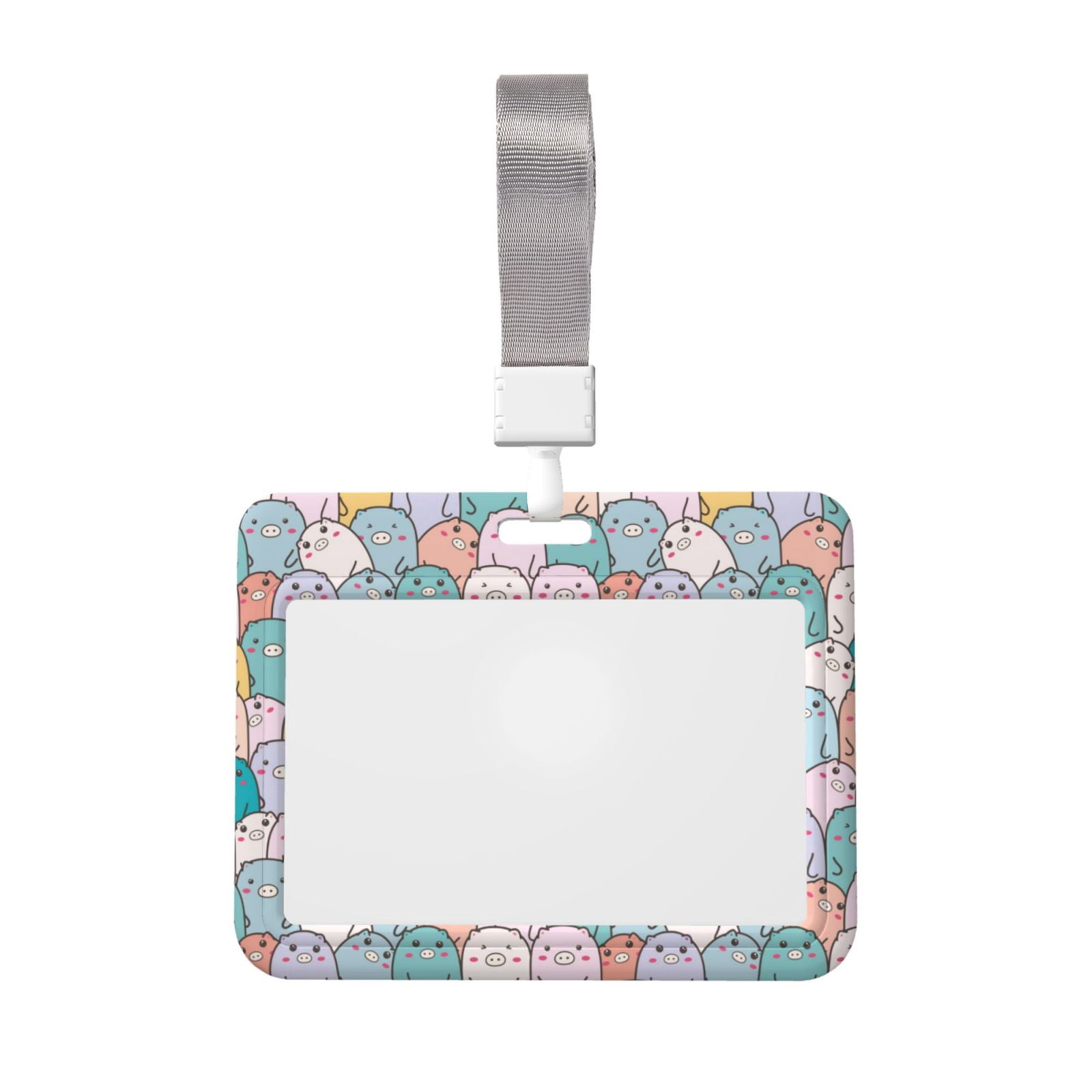 Kdxio Colorful Cute Pig Card Badge Holder Work Badge Sleeve for Office ...