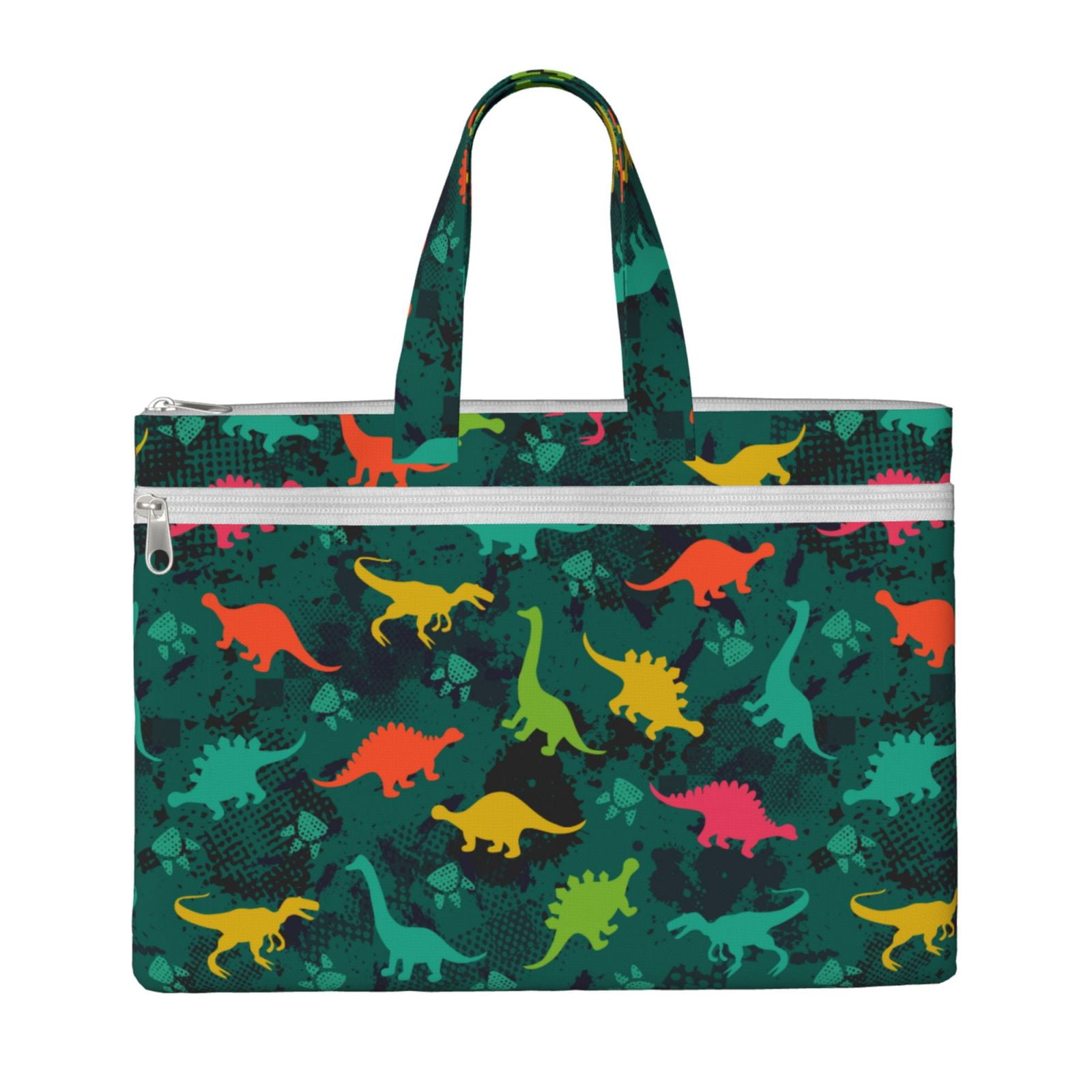 Kdxio Colorful Dinosaurs File Tote Document Bag Business Briefcase Bag ...