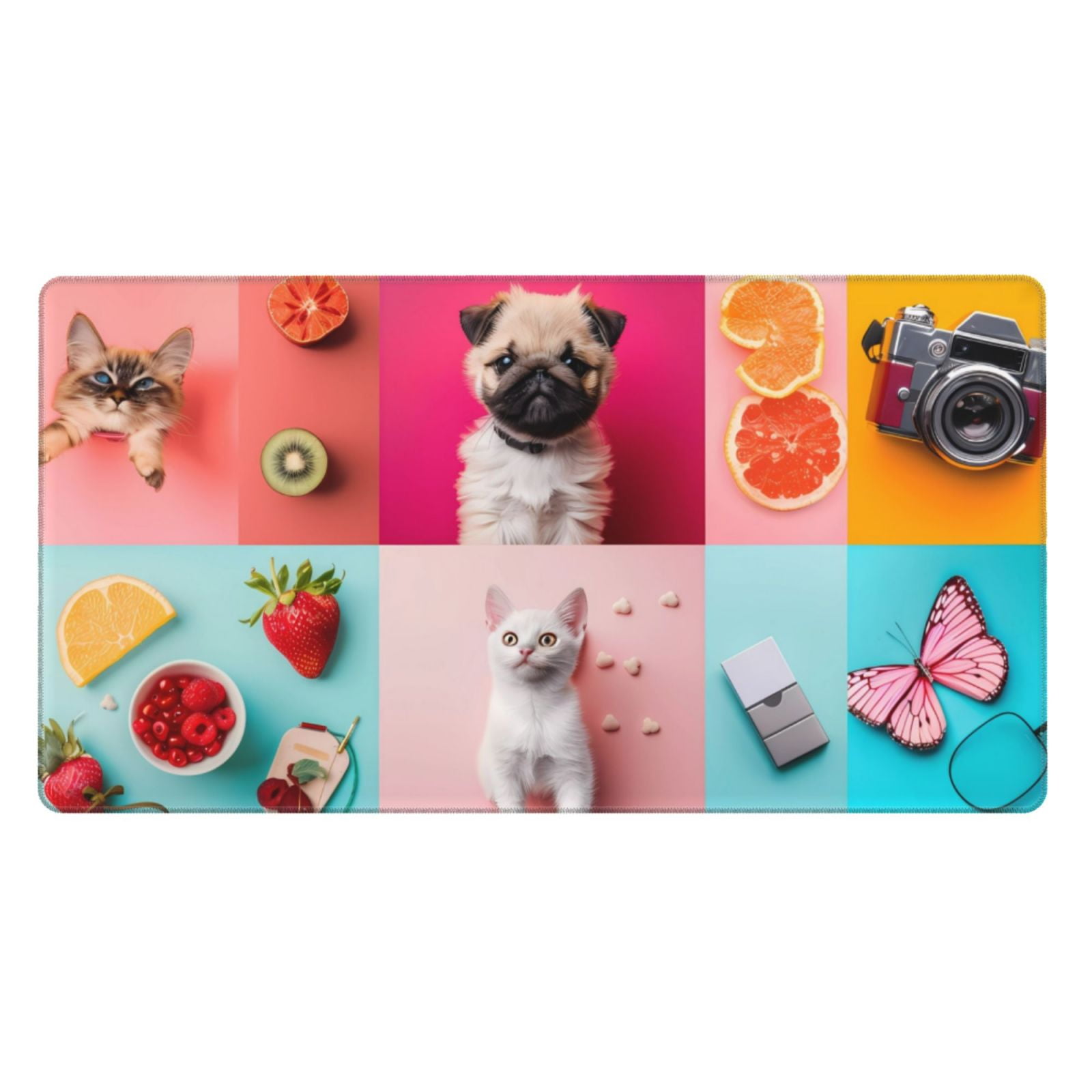 Kdxio Colorful Dog Cat Collage Print Large Gaming Mouse Pad,Non-Slip ...