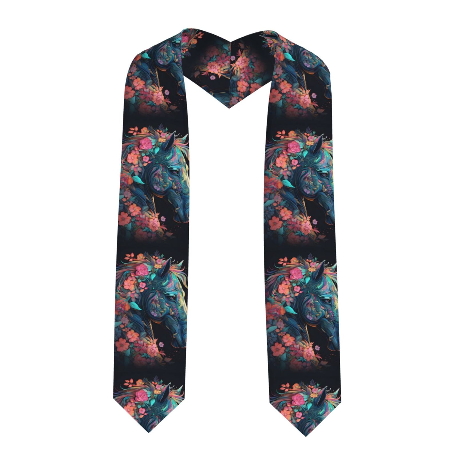 Kdxio Colorful Floral Patterned Horse Graduation Stole Class ...