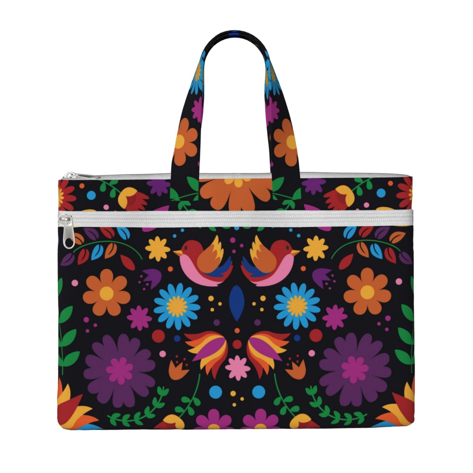 Kdxio Colorful Floral2 File Tote Document Bag Business Briefcase Bag ...