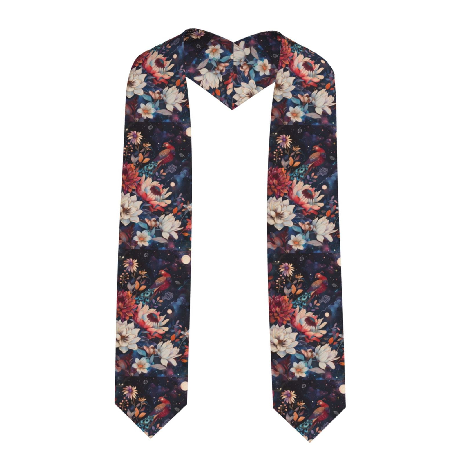 Kdxio Colorful Flower Peacock Graduation Stole Class, Graduation Sash ...