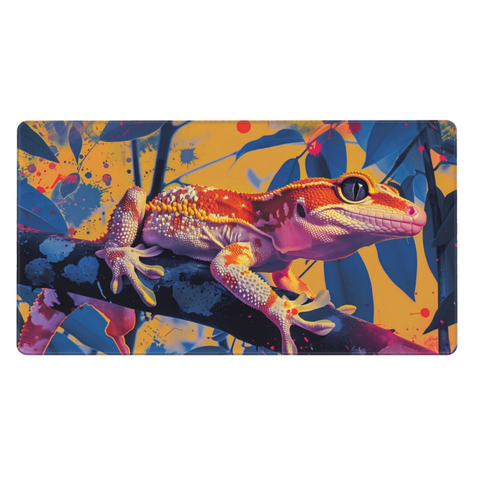 Kdxio Colorful Gecko Jungle Art Print Large Gaming Mouse Pad,Non-Slip ...