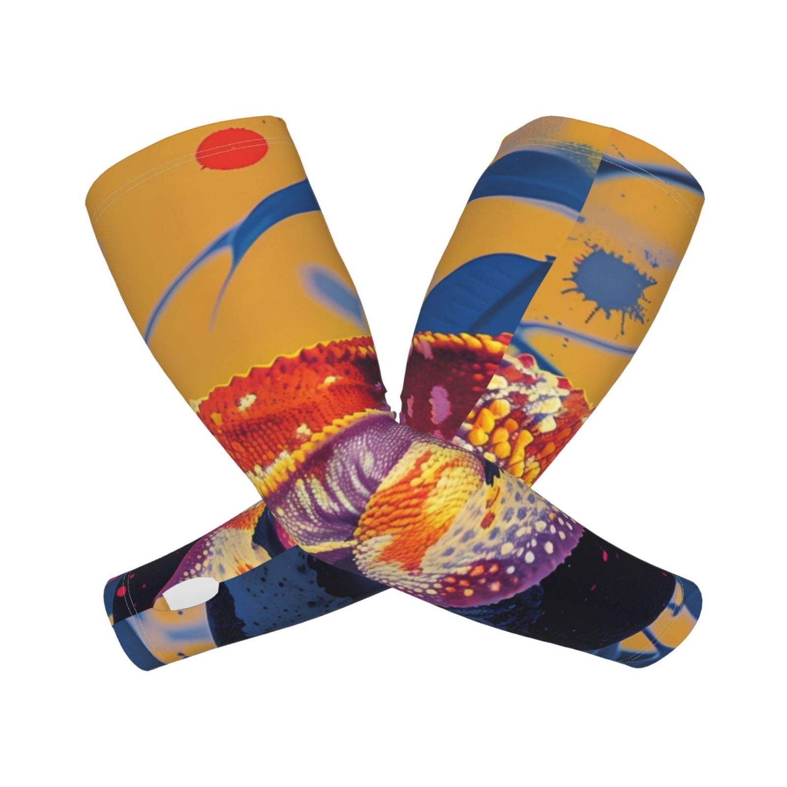 Kdxio Colorful Gecko Jungle Art Print UV Sun Protection Arm Sleeves ...