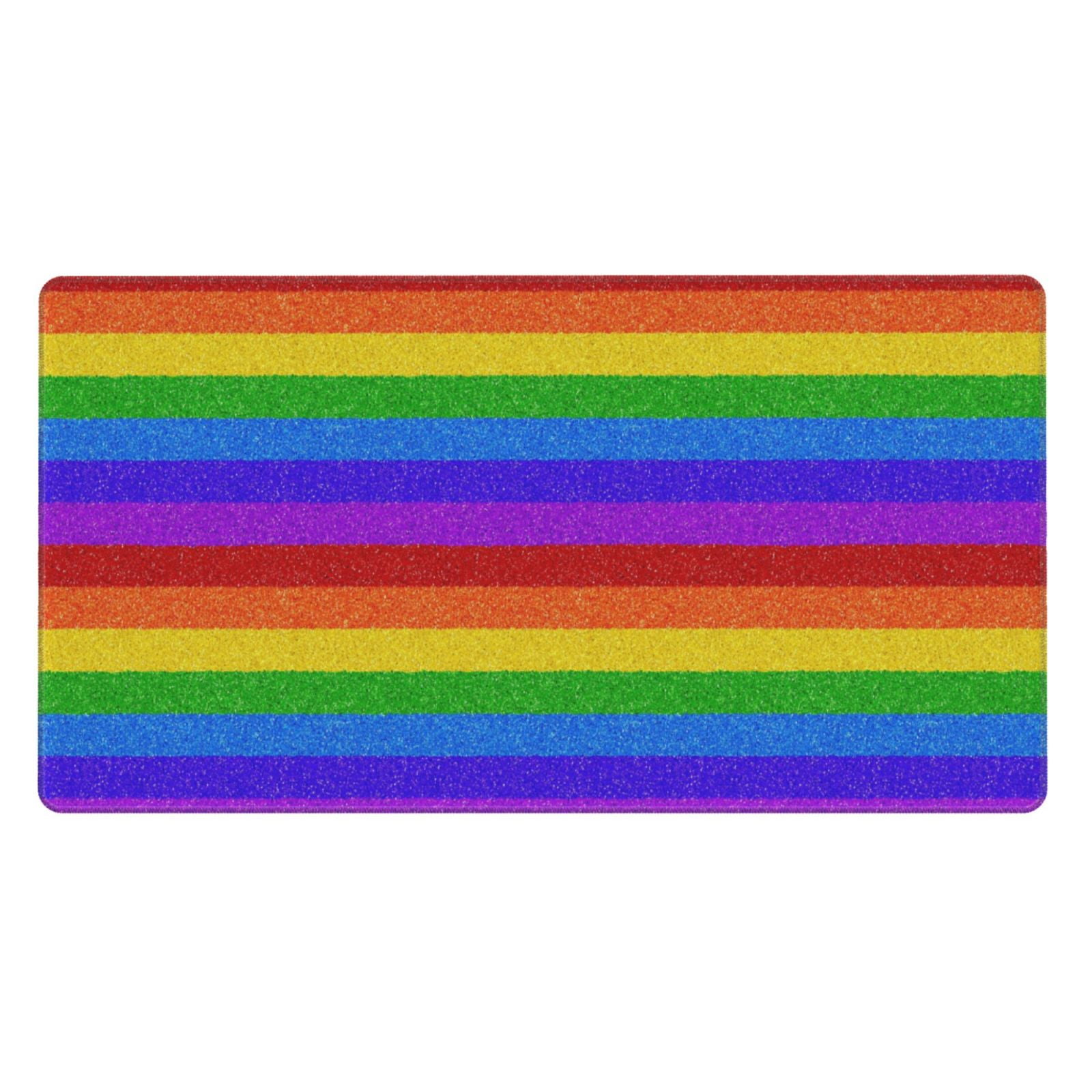 Kdxio Colorful Glitter Rainbow Print Large Gaming Mouse Pad,Non-Slip ...