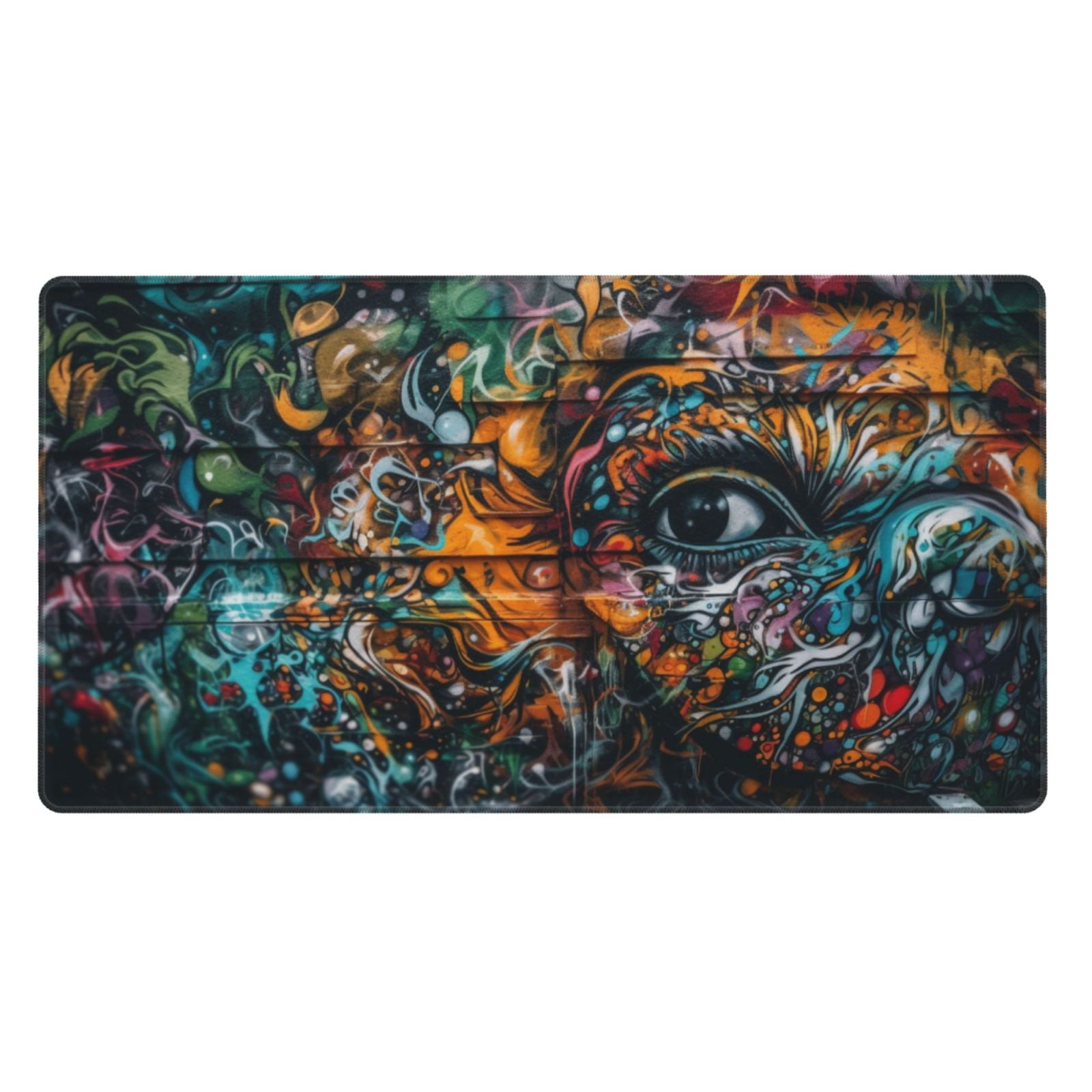 Kdxio Colorful Graffiti Abstract Eye Print Large Gaming Mouse Pad,Non ...