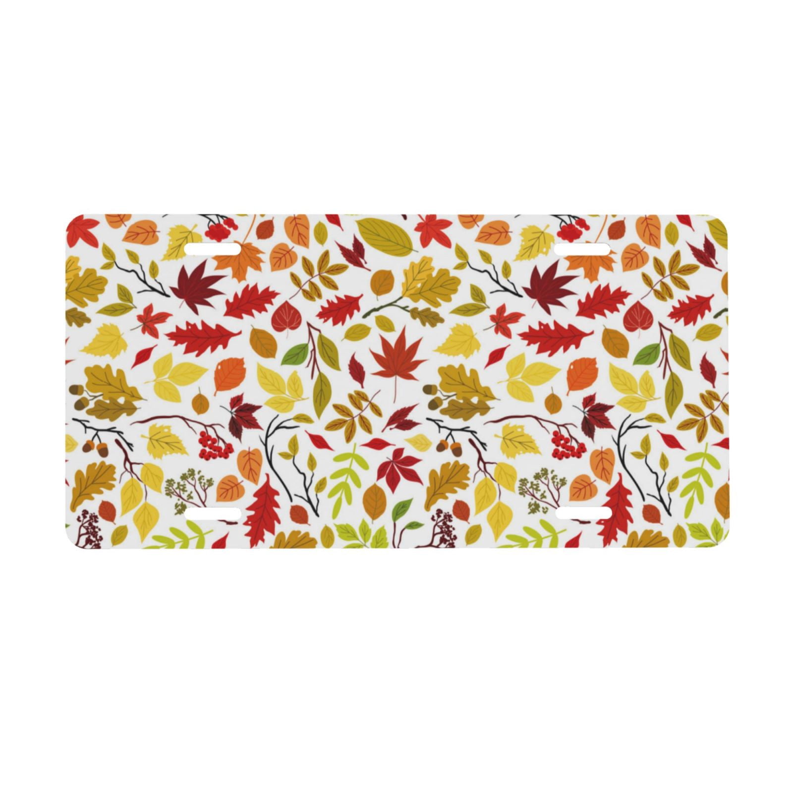 Kdxio Colorful Leaves License Plate Car Front License Plate Car ...