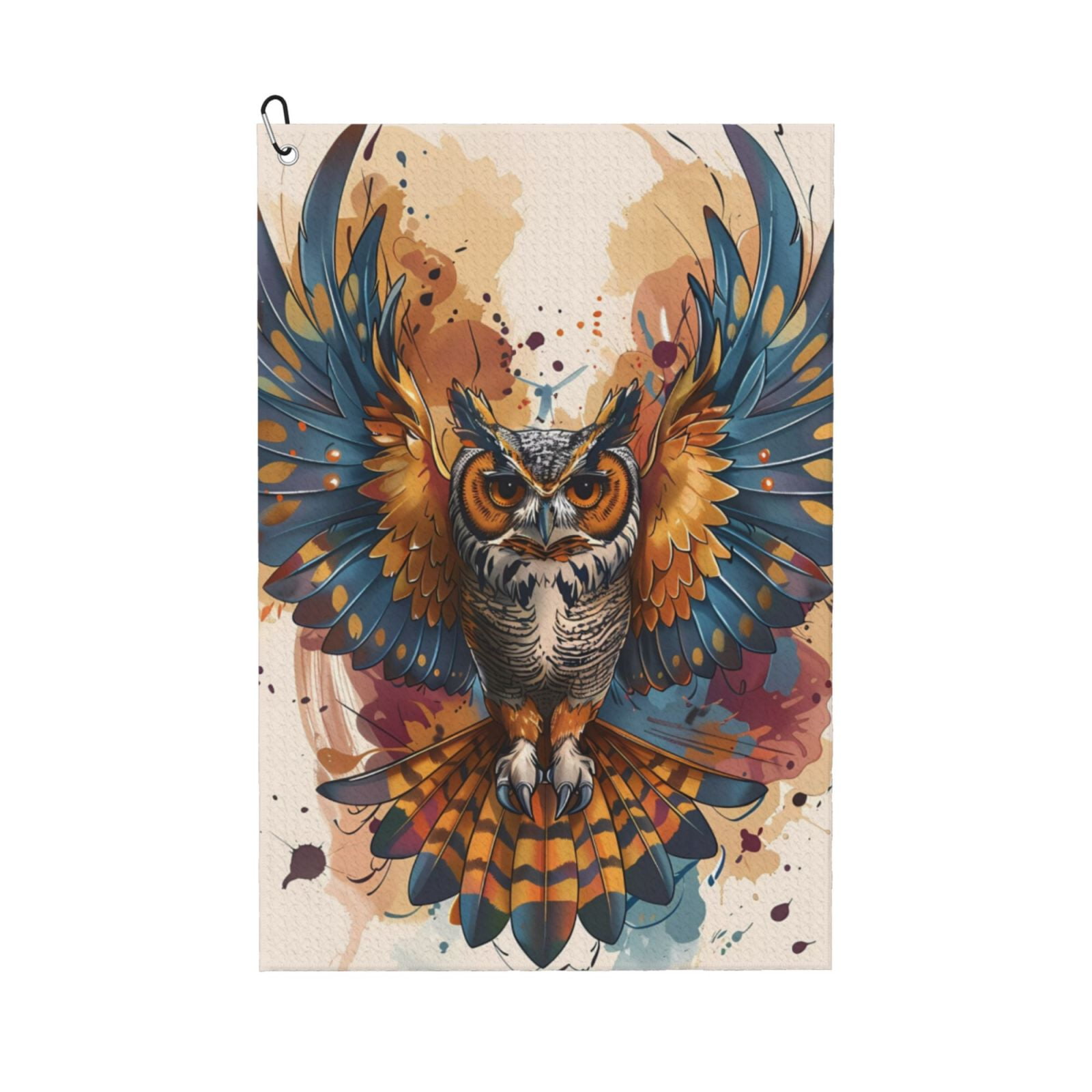 Kdxio Colorful Owl Tattoo Art Pattern Golf Towel (24" X 16") with ...