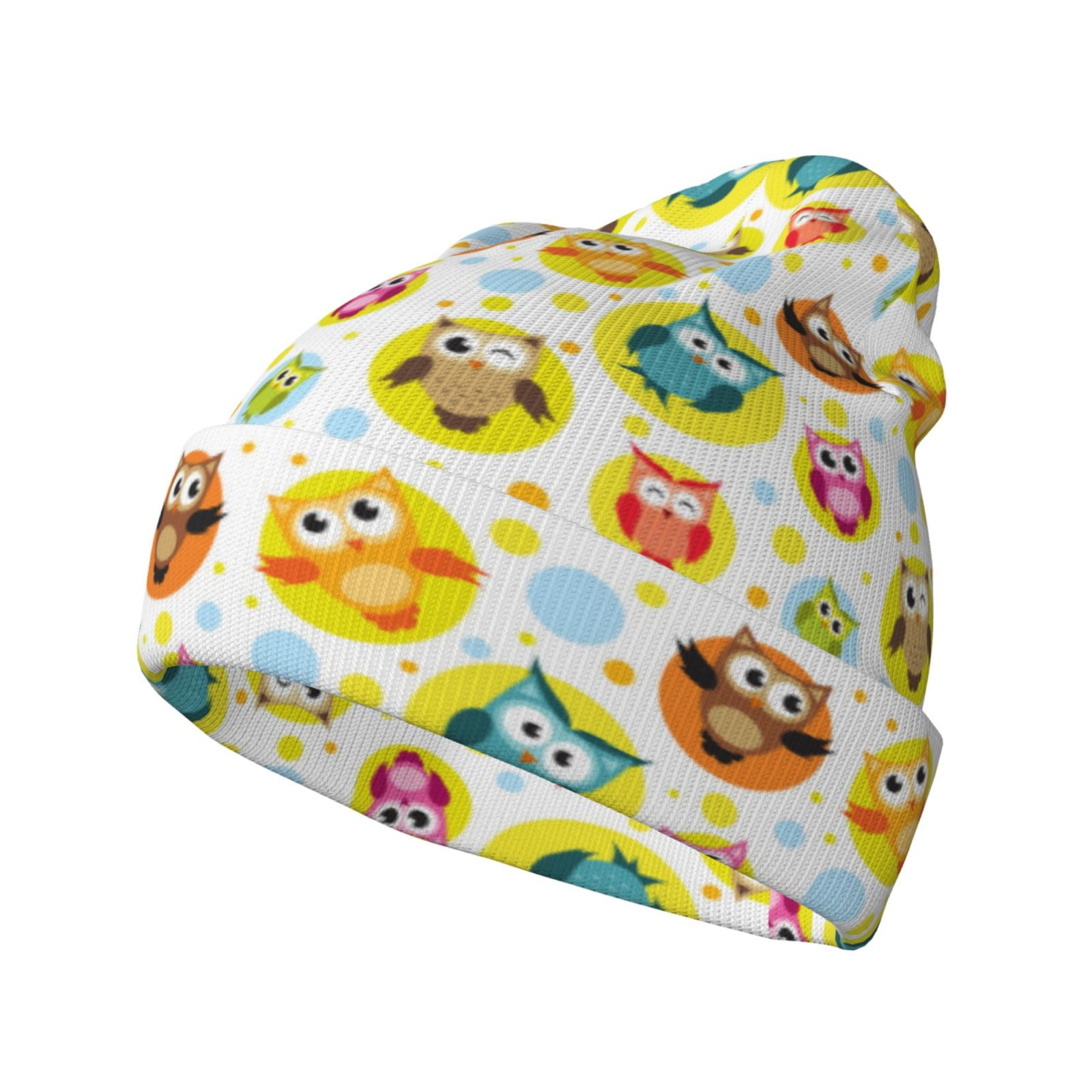 Kdxio Colorful Owls 1 Winter Beanie for Men Women Beanie Knit Hat ...