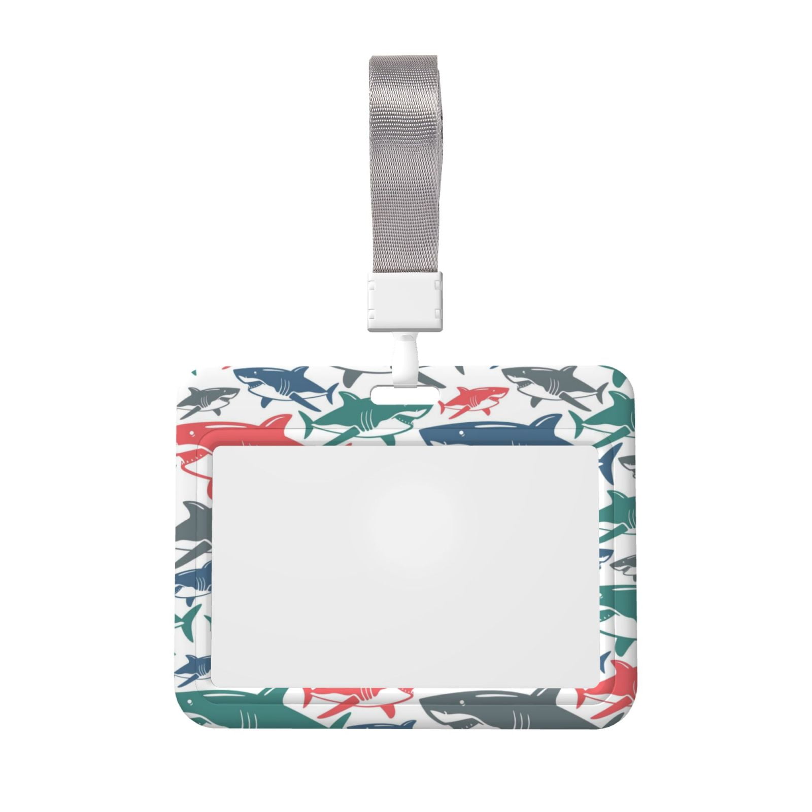 Kdxio Colorful Shark Card Badge Holder Work Badge Sleeve for Office ...