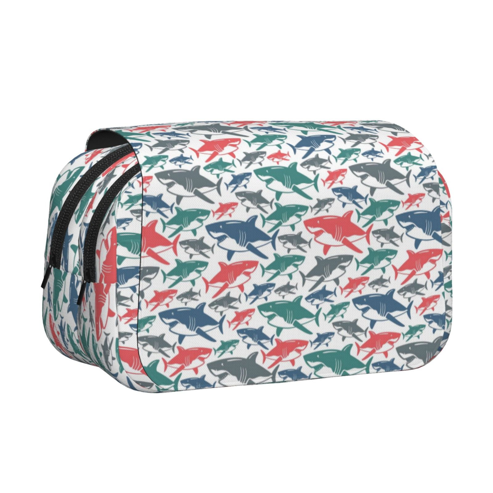 Kdxio Colorful Shark for Double Compartment Pen Case Oxford Organizer ...