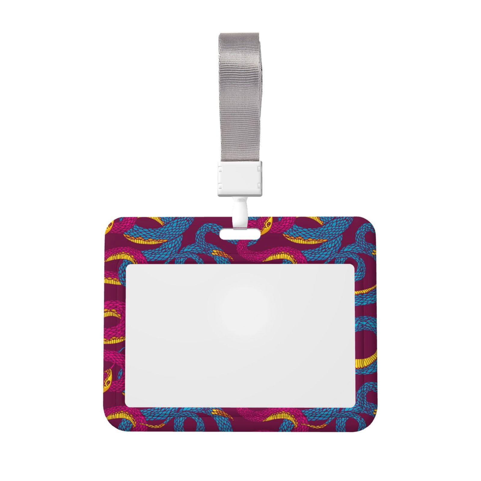 Kdxio Colorful Snake Card Badge Holder Work Badge Sleeve for Office ...
