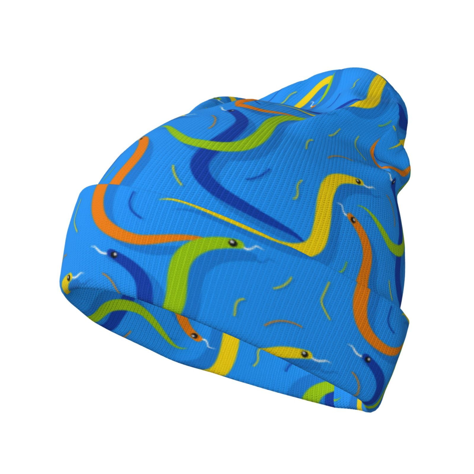 Kdxio Colorful Snake Winter Beanie for Men Women Beanie Knit Hat Cuffed ...
