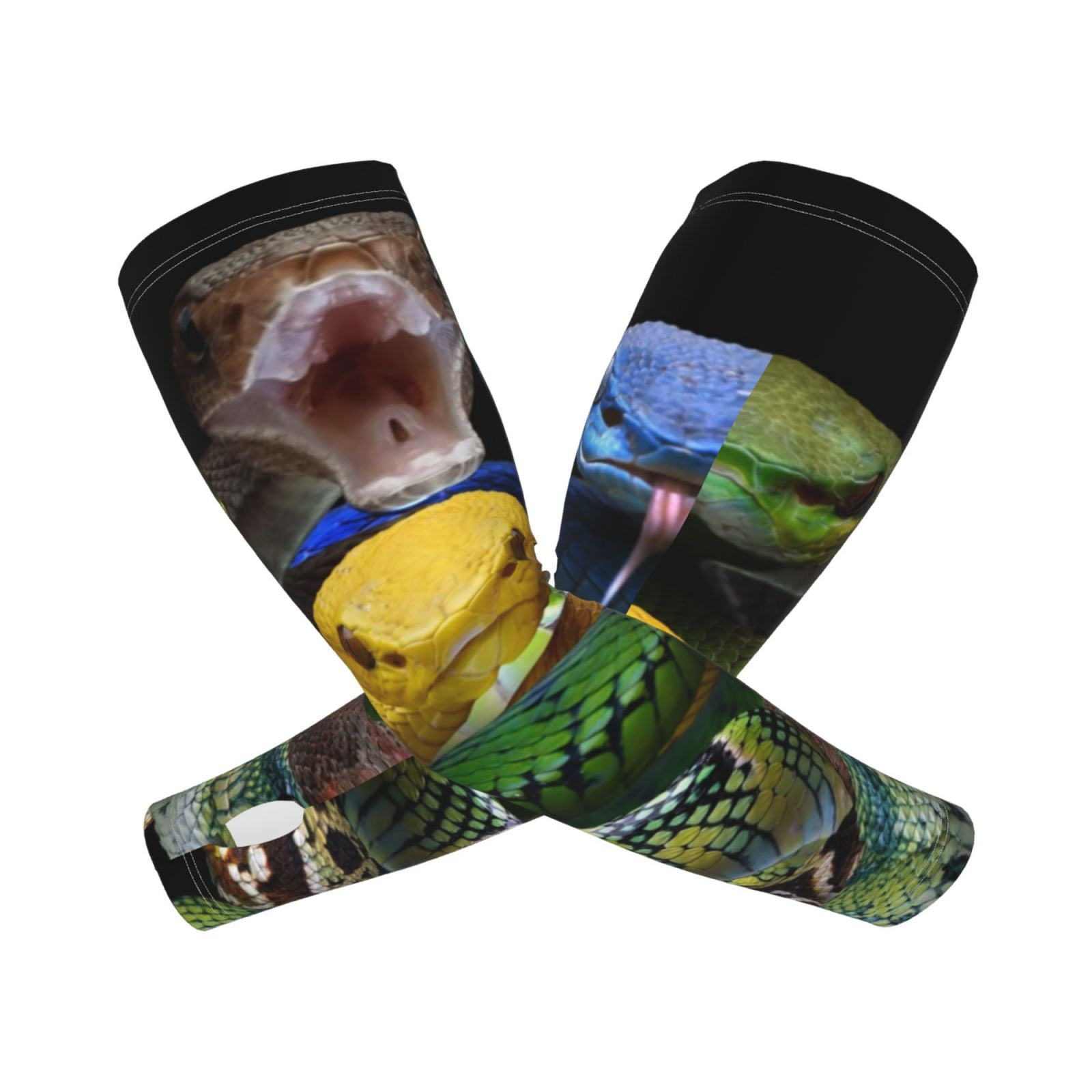 Kdxio Colorful Viper Snake Print UV Sun Protection Arm Sleeves - Tattoo ...