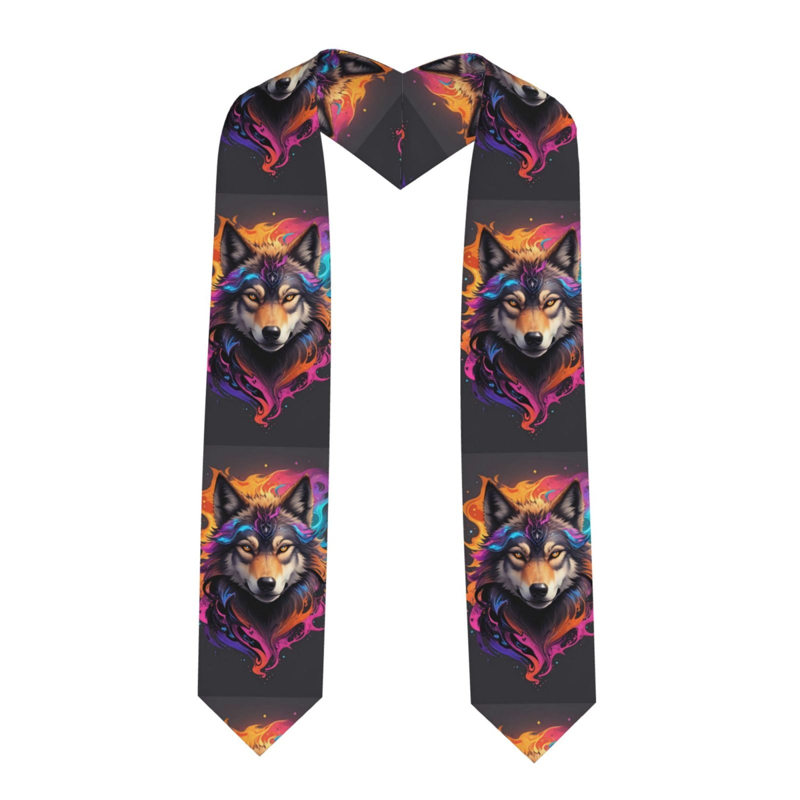 Kdxio Colorful Wolf Head Graduation Stole Class, Graduation Sash ...