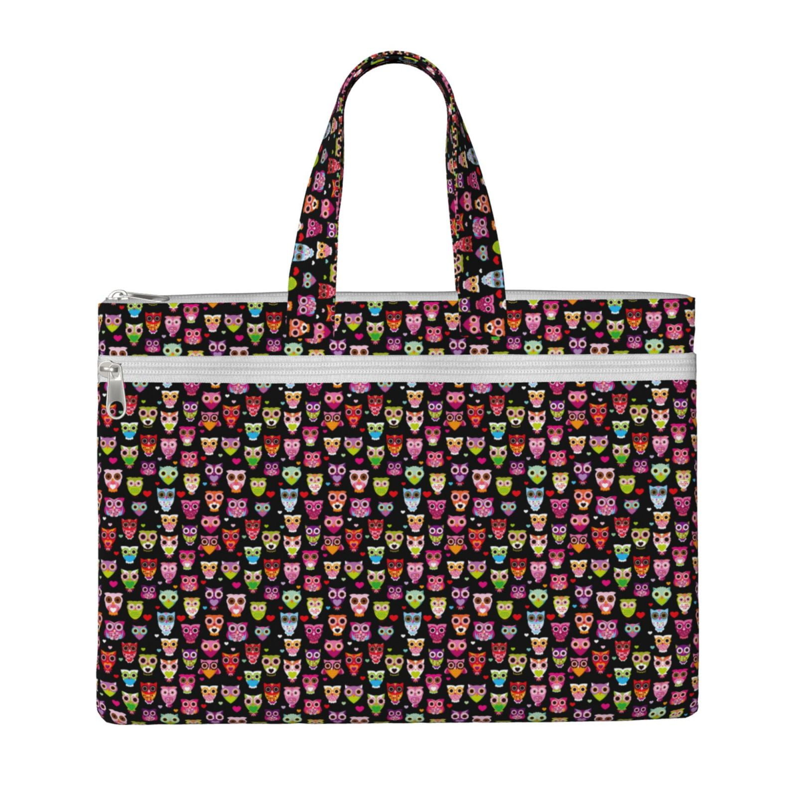 Kdxio Colourfull Owl File Tote Document Bag Business Briefcase Bag ...