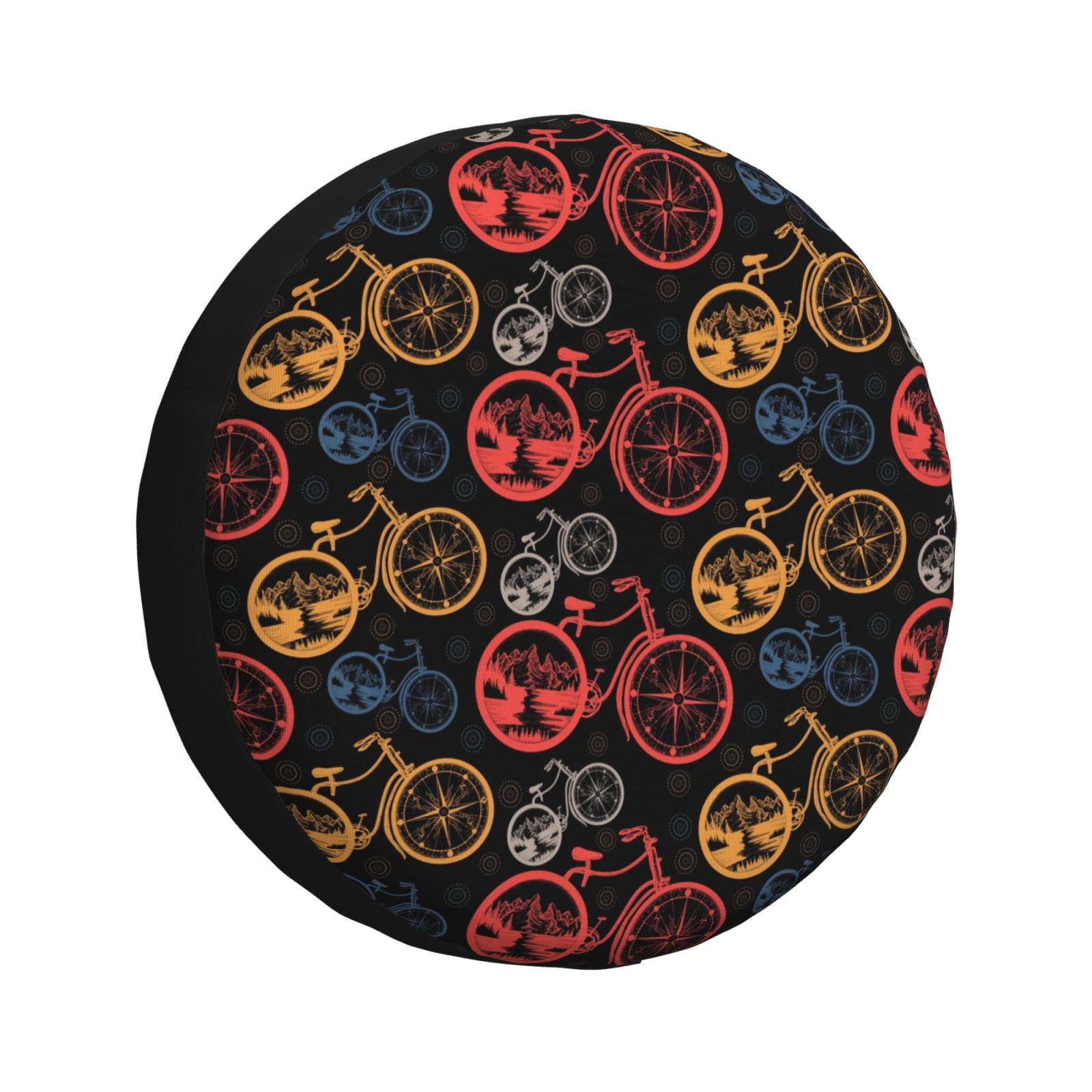 Kdxio Compass And Mountains In Bicycle Wheels1 for Tire Cover Wheel ...