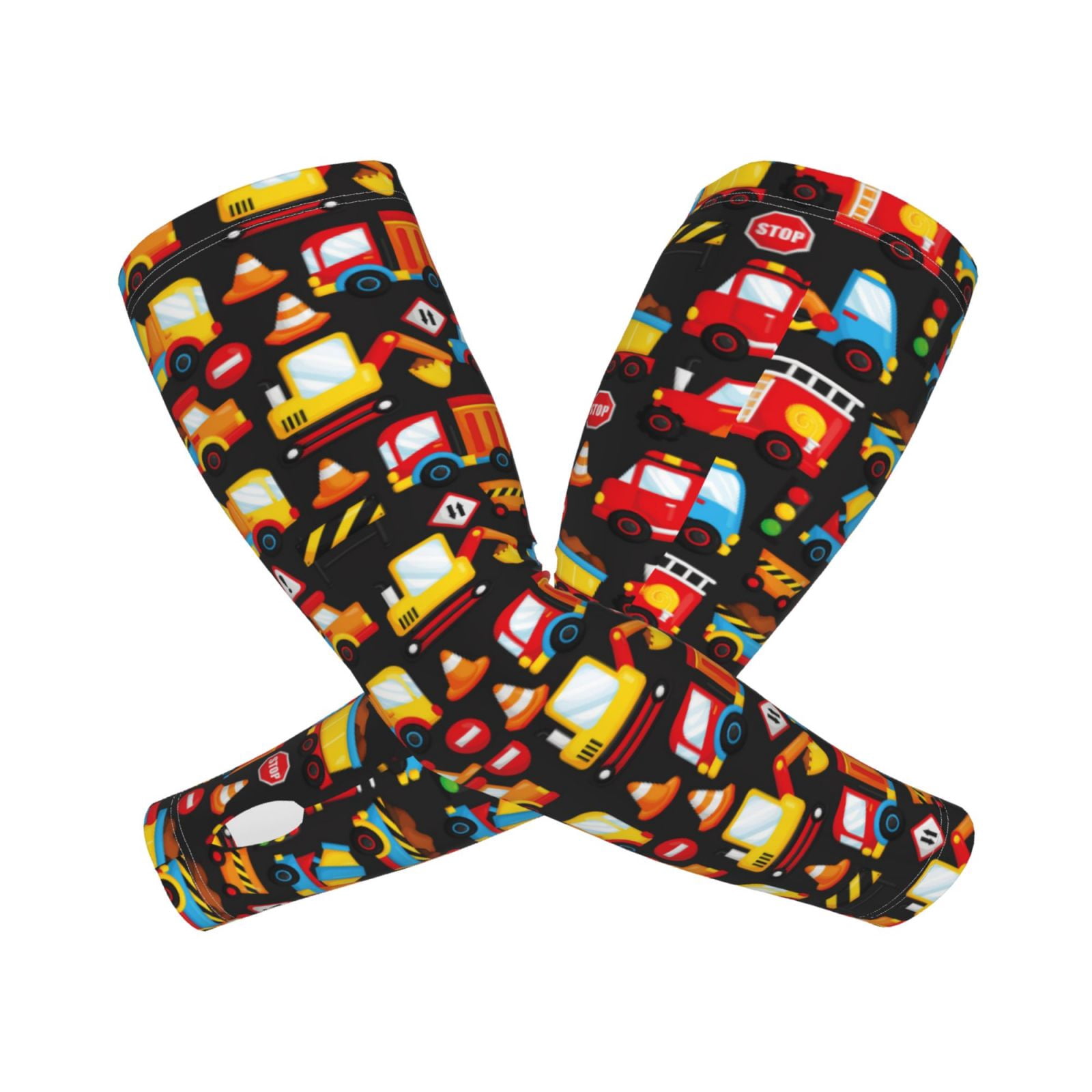 Kdxio Construction Truck Print UV Sun Protection Arm Sleeves - Tattoo ...