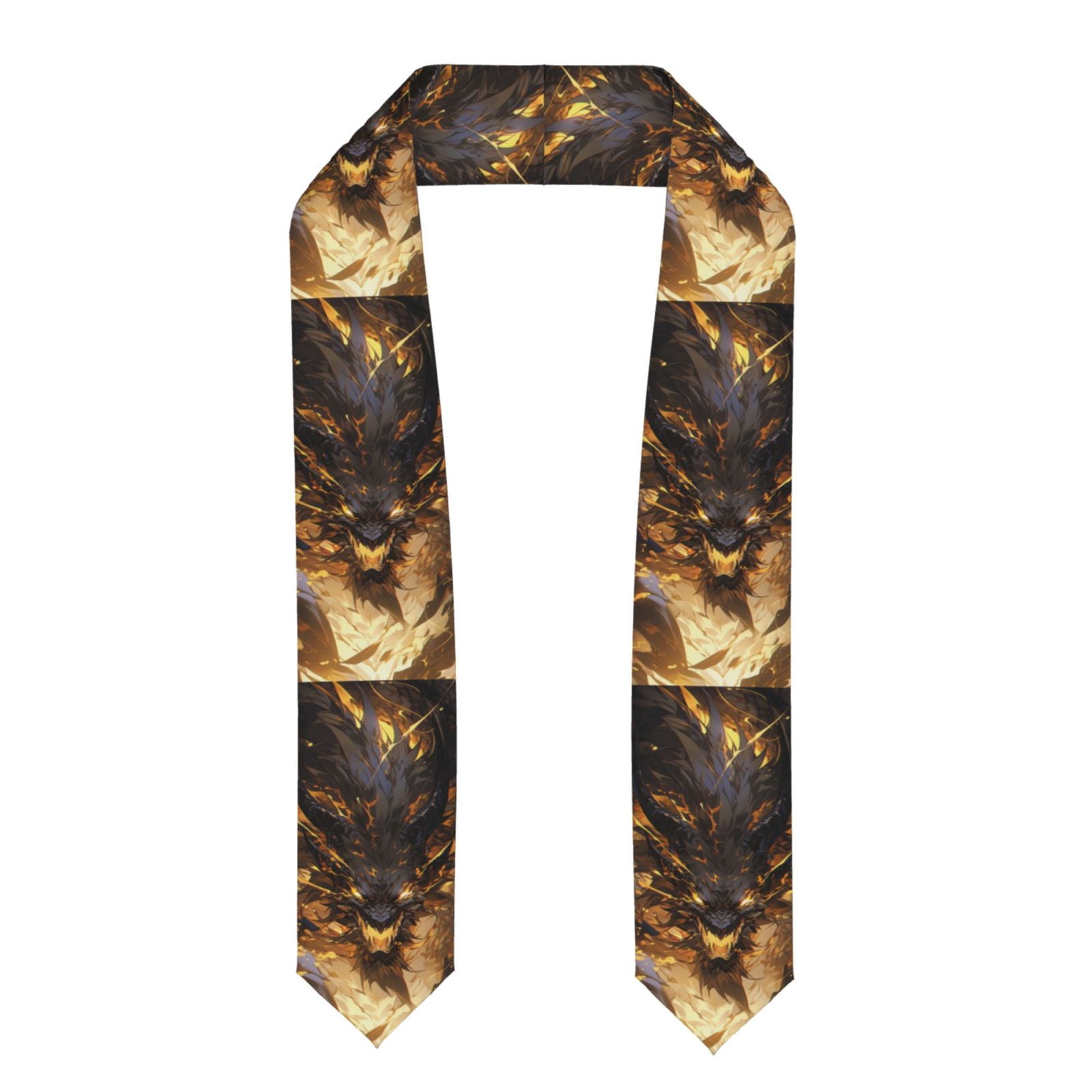 Kdxio Cool Black Gold Dragon Graduation Stole Class, Graduation Sash ...