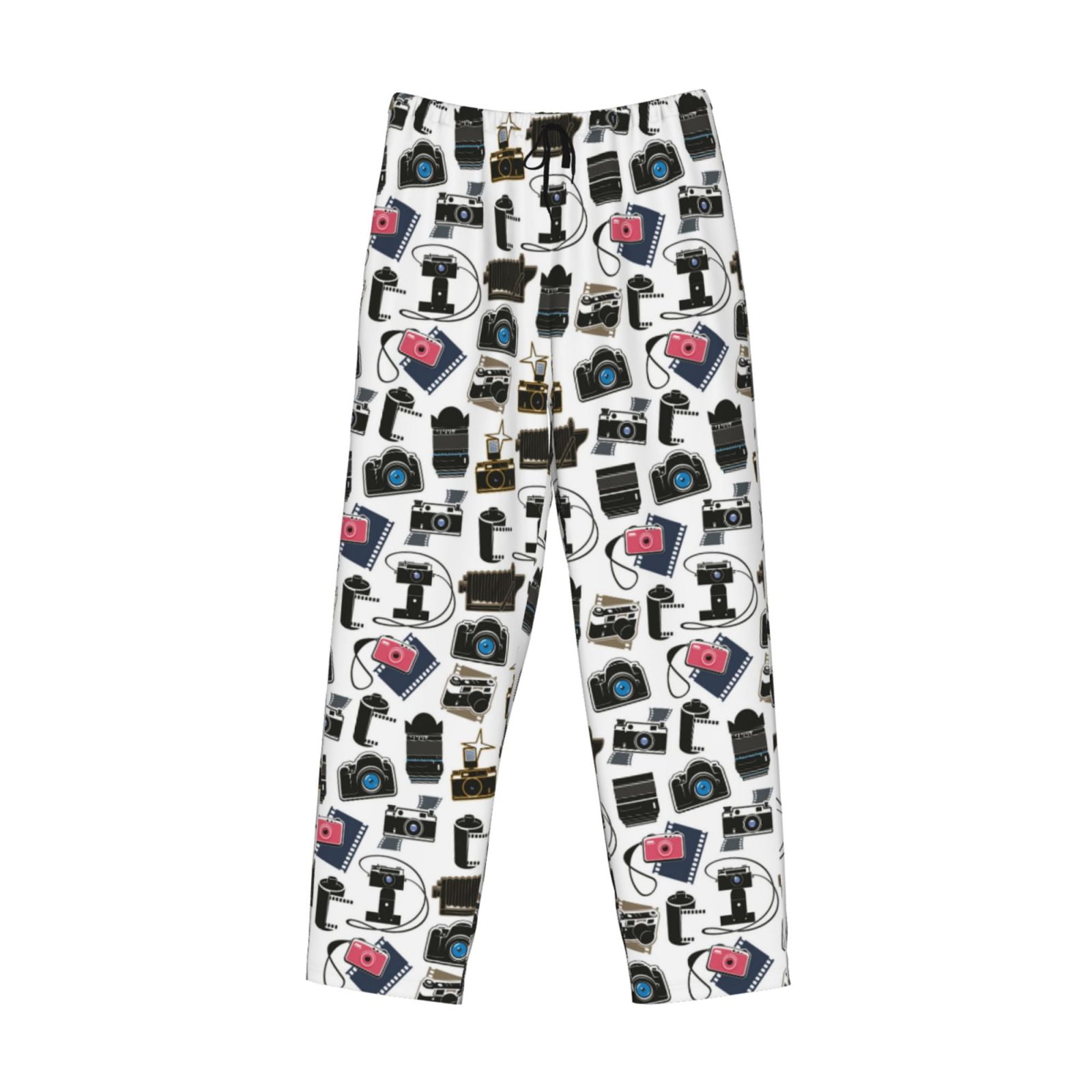 Kdxio Cool Camera Print Men's Sleep Pajama Pant Lounge Pants with ...
