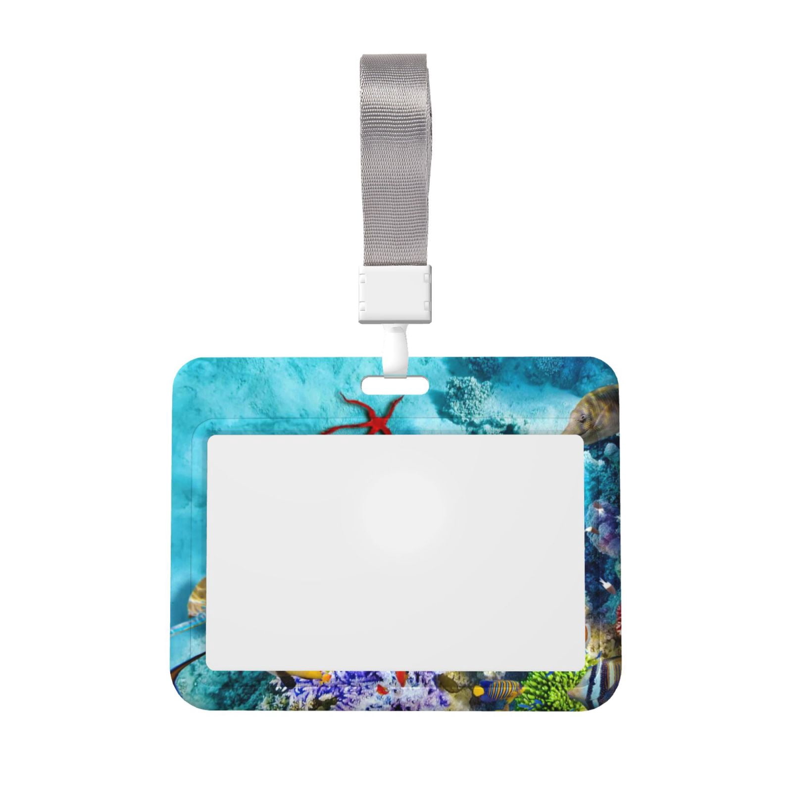 Kdxio Corals and Tropical Fish Card Badge Holder Work Badge Sleeve for ...