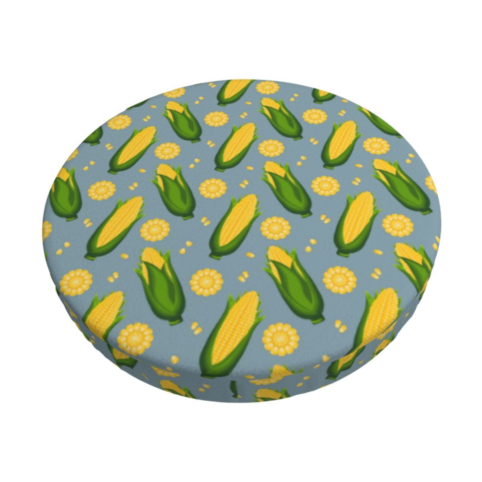 Kdxio Corn On The Leaves Print Stool Covers Round,Stretch Round Bar ...