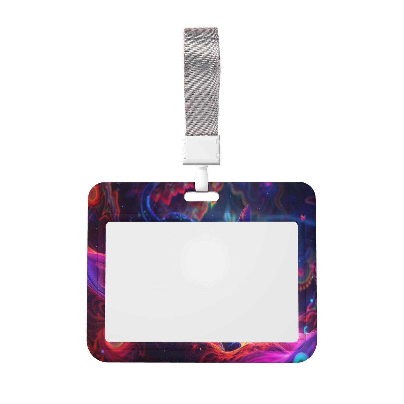 Kdxio Cosmic Cat Psychedelic Journey Card Badge Holder Work Badge ...