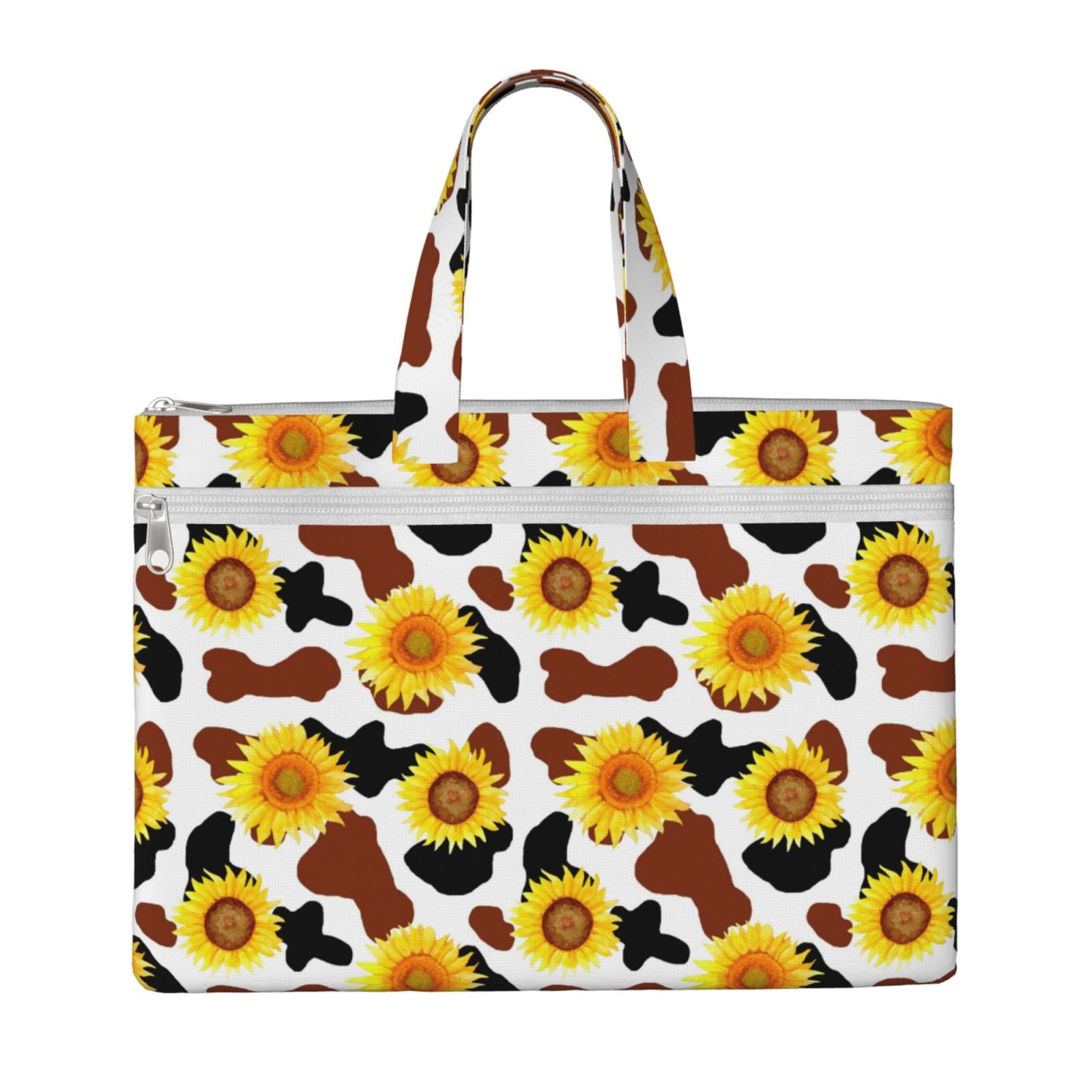 Kdxio Sunflower Cow File Tote Document Bag Business Briefcase Bag ...
