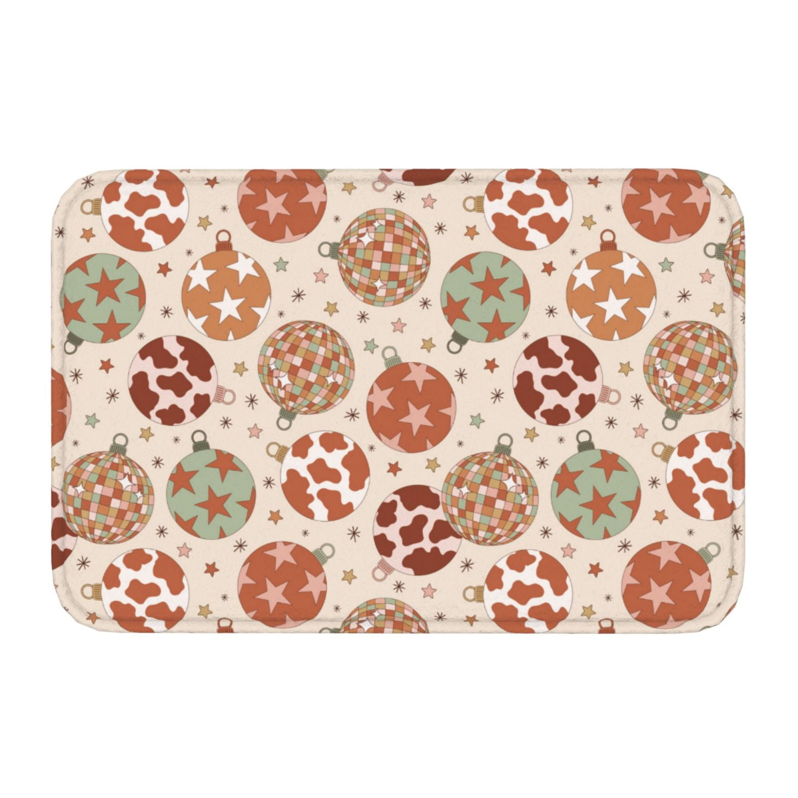 Kdxio Cow Spots And Disco Ball,16" x 24", Non-Slip Front Door Mats ...