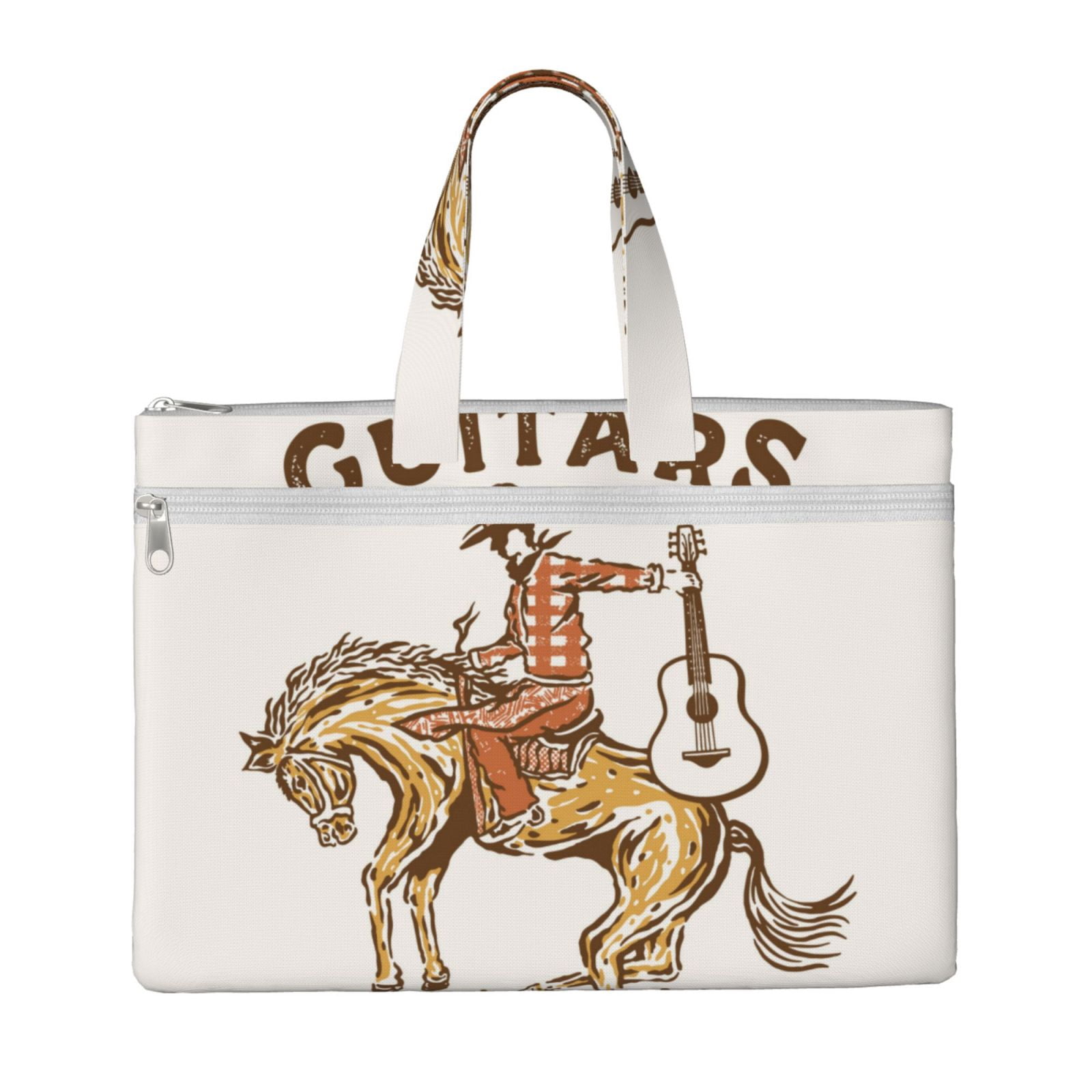 Kdxio Cowboy Rodeo Guitar File Tote Document Bag Business Briefcase Bag ...