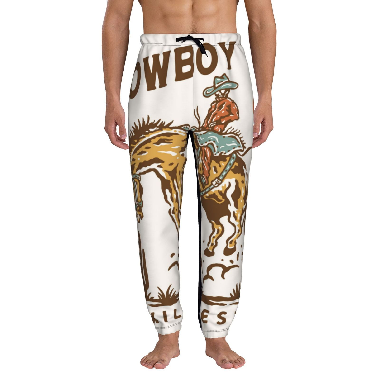 Kdxio Cowboy Up Vintage Wild West Pattern Joggers,Sweatpants for Men ...
