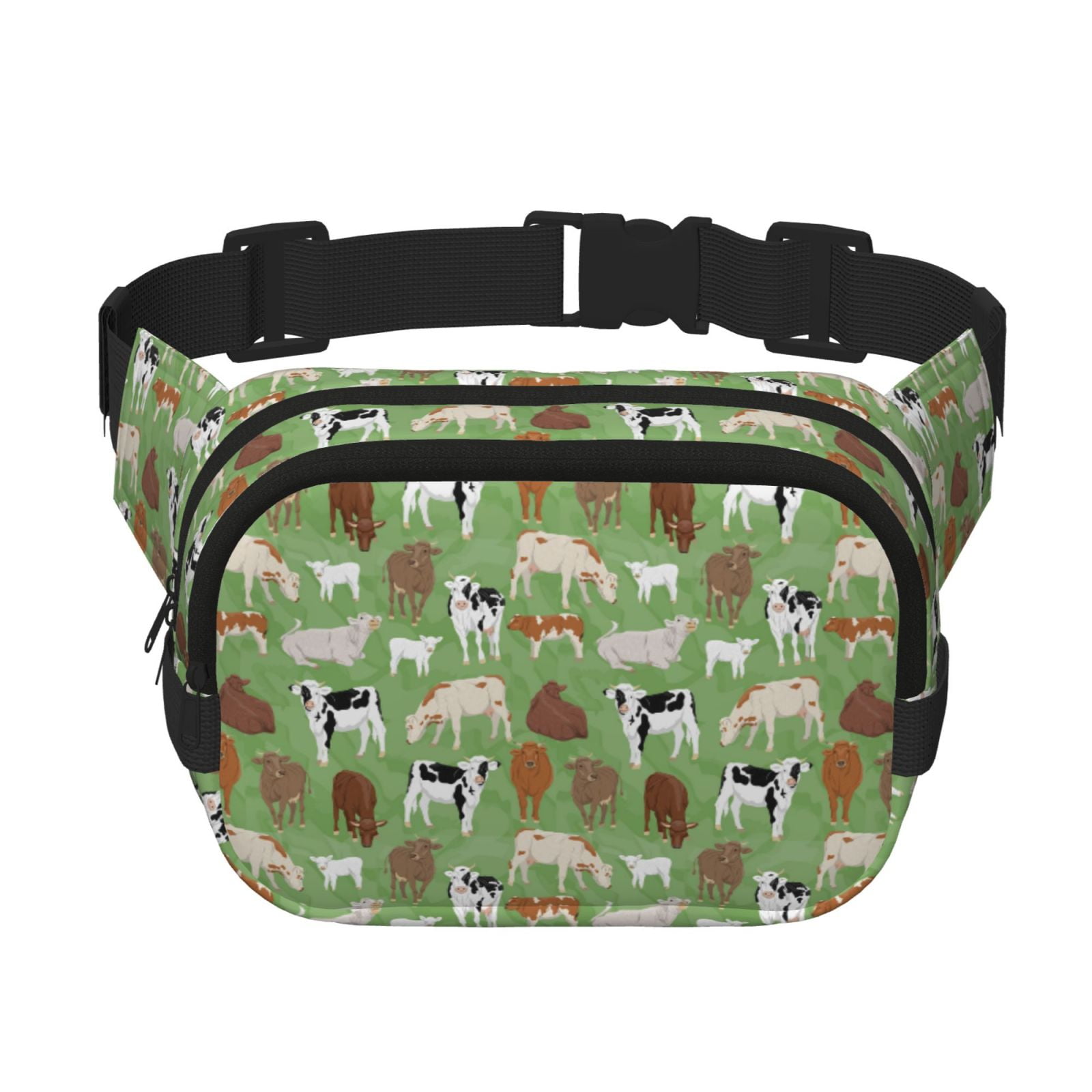 Kdxio Cows And Calves Crossbody Double Layer Waist Bag Belt Bag for ...