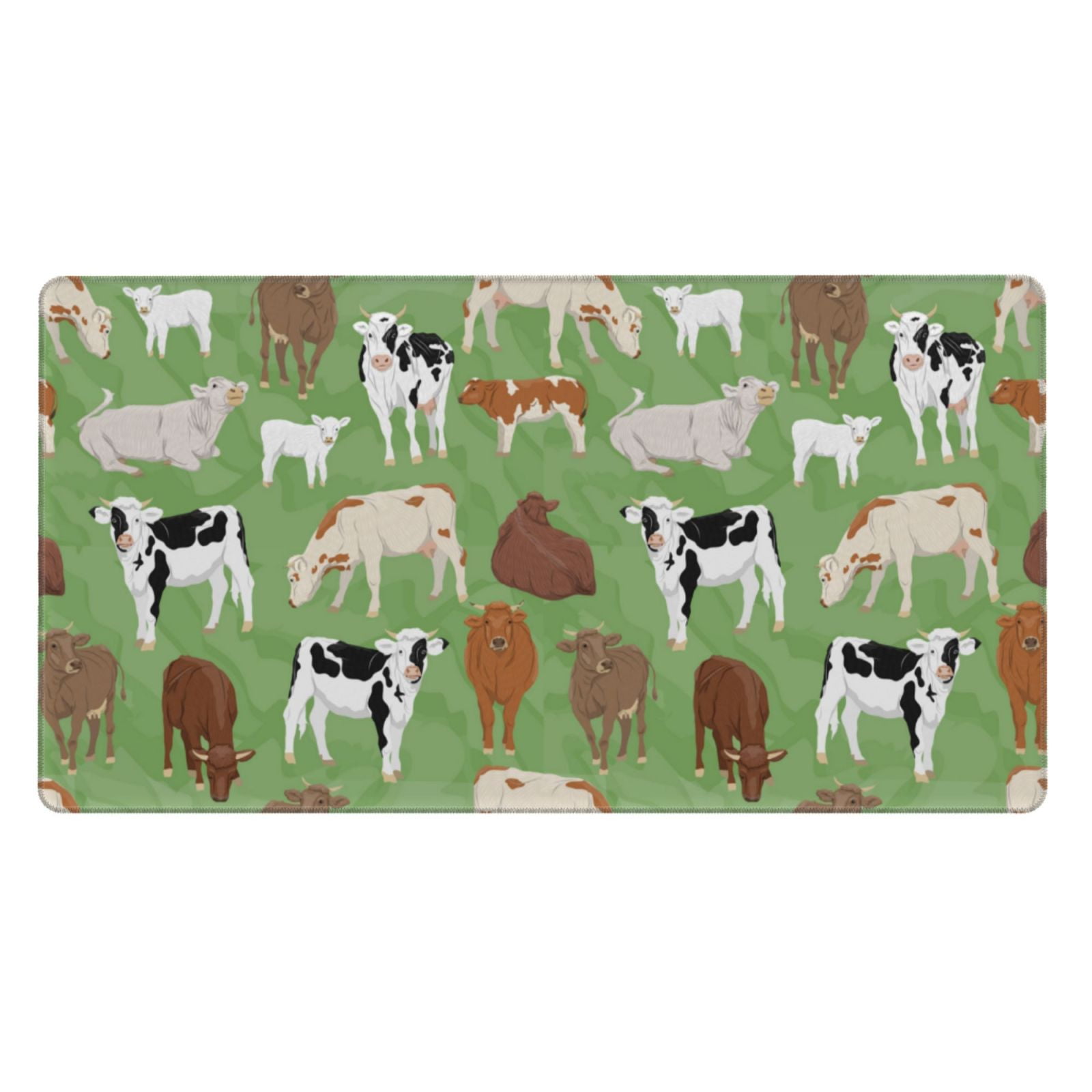 Kdxio Cows And Calves Print Large Gaming Mouse Pad,Non-Slip Base,Water ...
