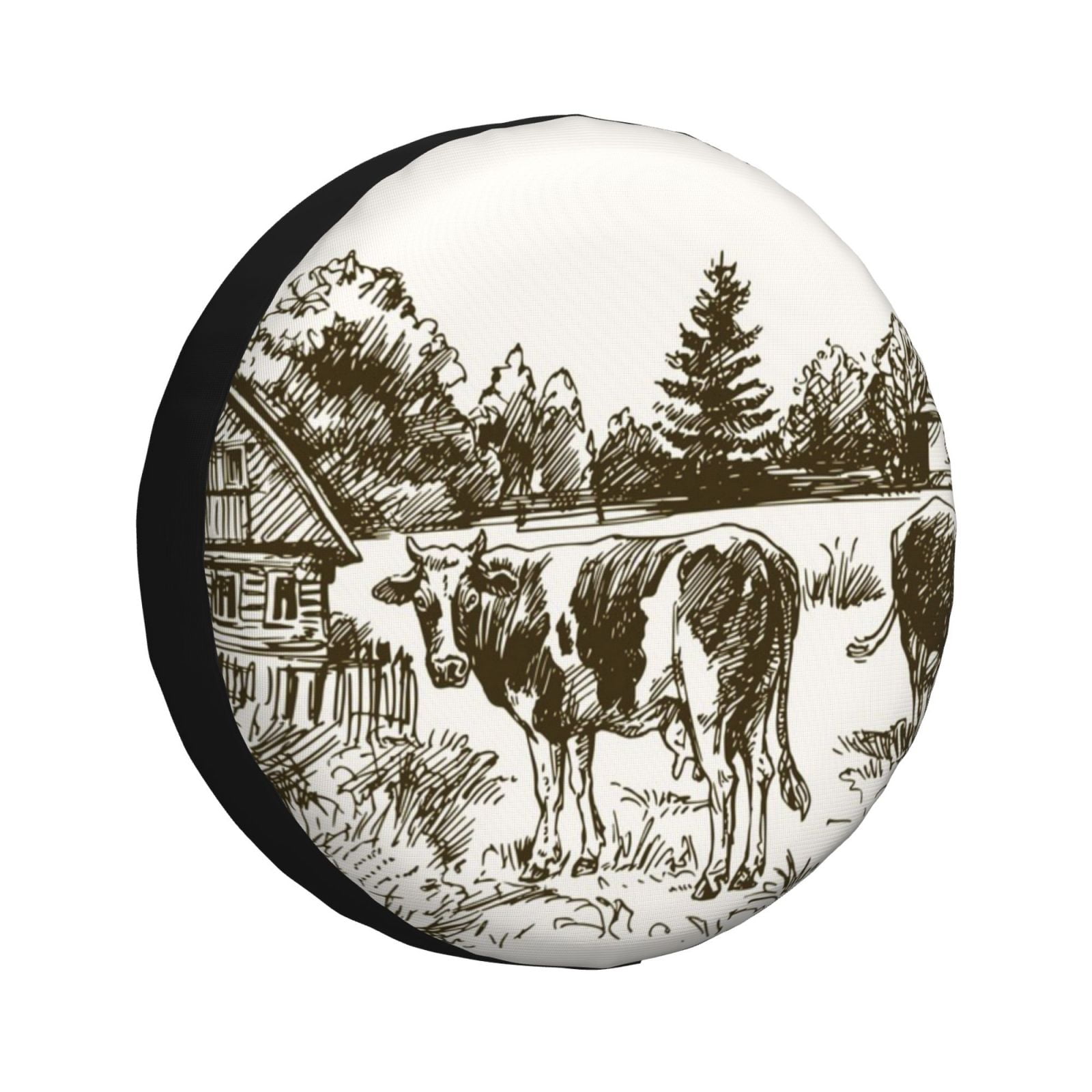 Kdxio Cows Grazing On The Meadow for Tire Cover Wheel Protectors Tyre ...