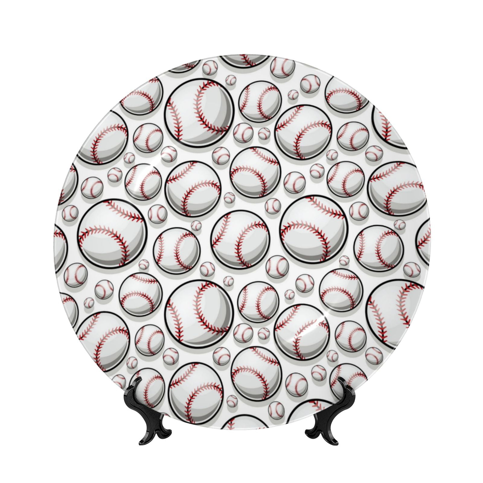 Kdxio Cute Baseball Bone China Decorative Plate Ceramic Decorative ...